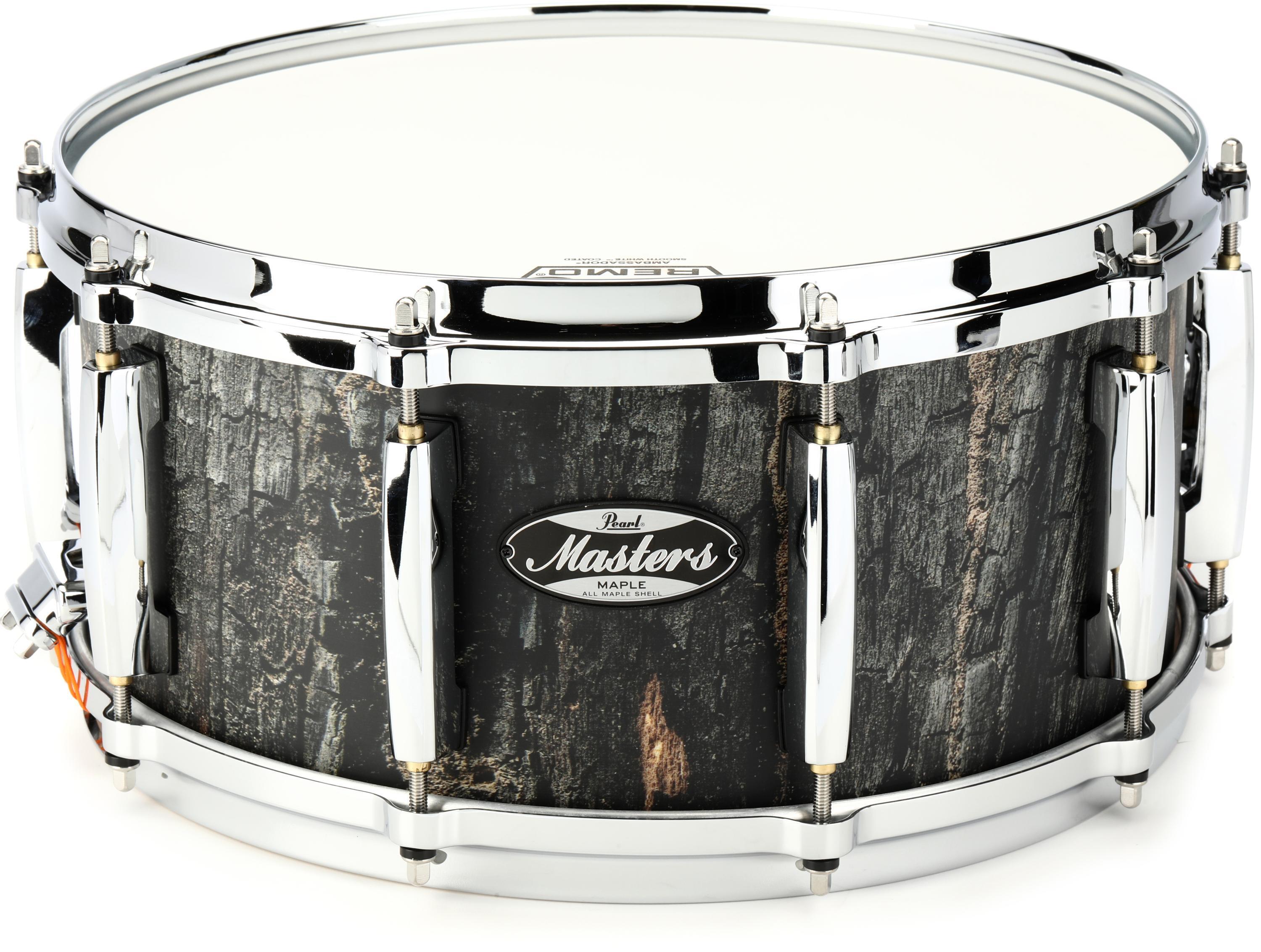 Pearl Masters Maple Snare Drum - 6.5 x 14-inch - Satin Charred Oak ...