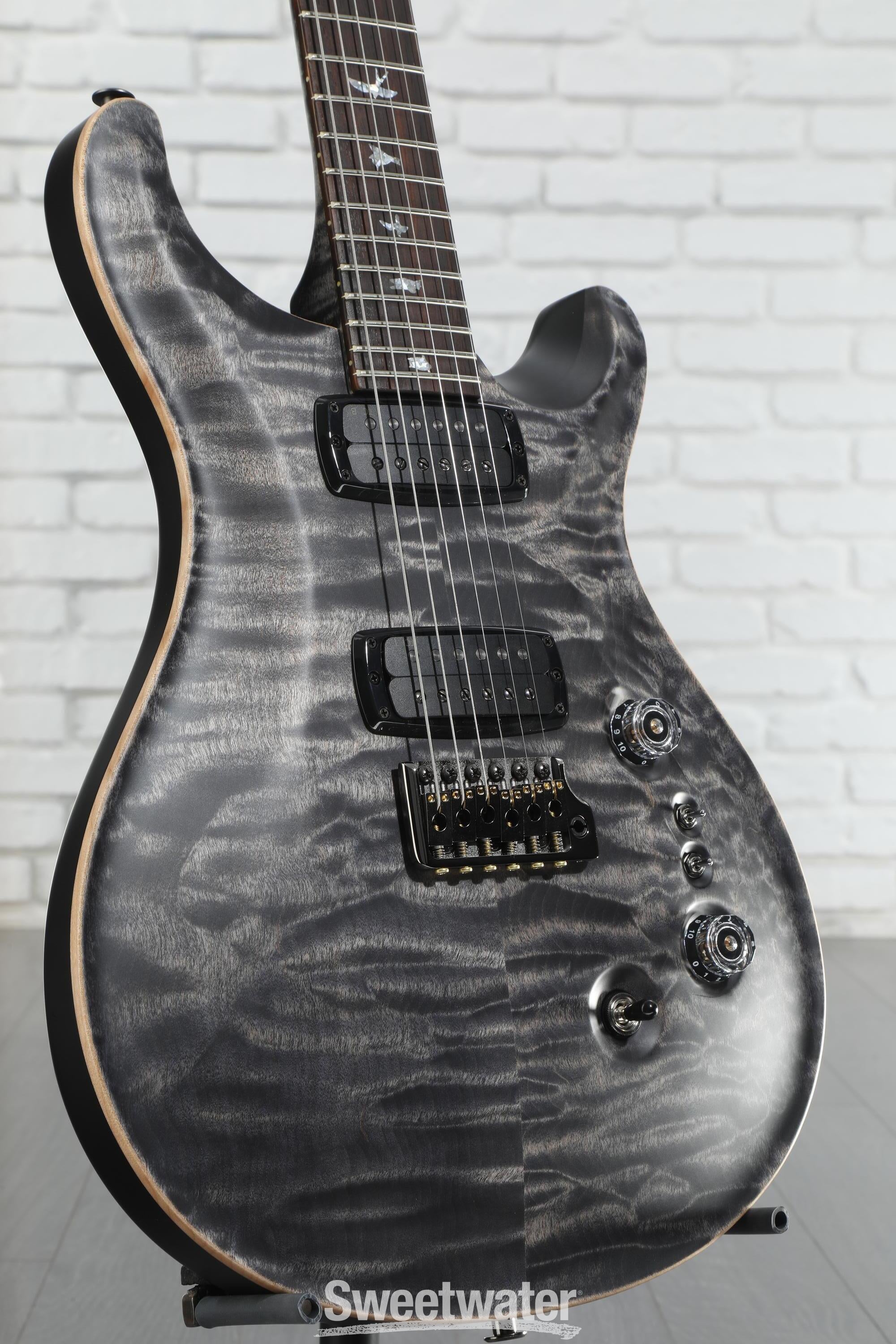 PRS Wood Library Custom 24-08 10-Top Electric Guitar - Charcoal with ...