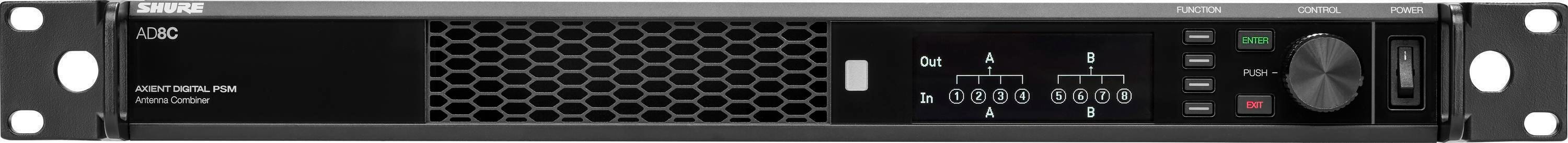 Shure AD8C Axient Digital PSM 8-port Combiner DC Module - 470-960MHz | Sweetwater