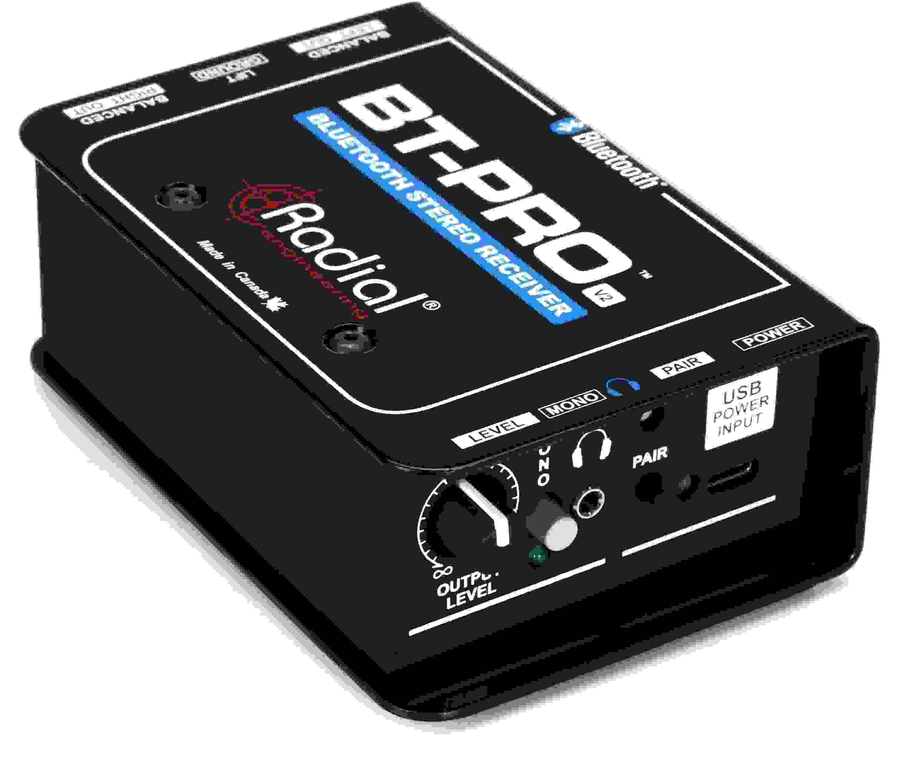Radial BT-Pro V2 2-channel Active Direct Box and Bluetooth Receiver ...