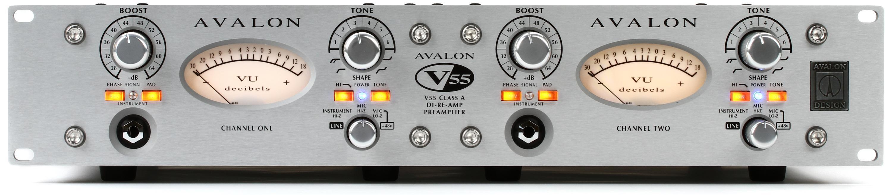 Avalon V55 2-channel Microphone Preamp | Sweetwater