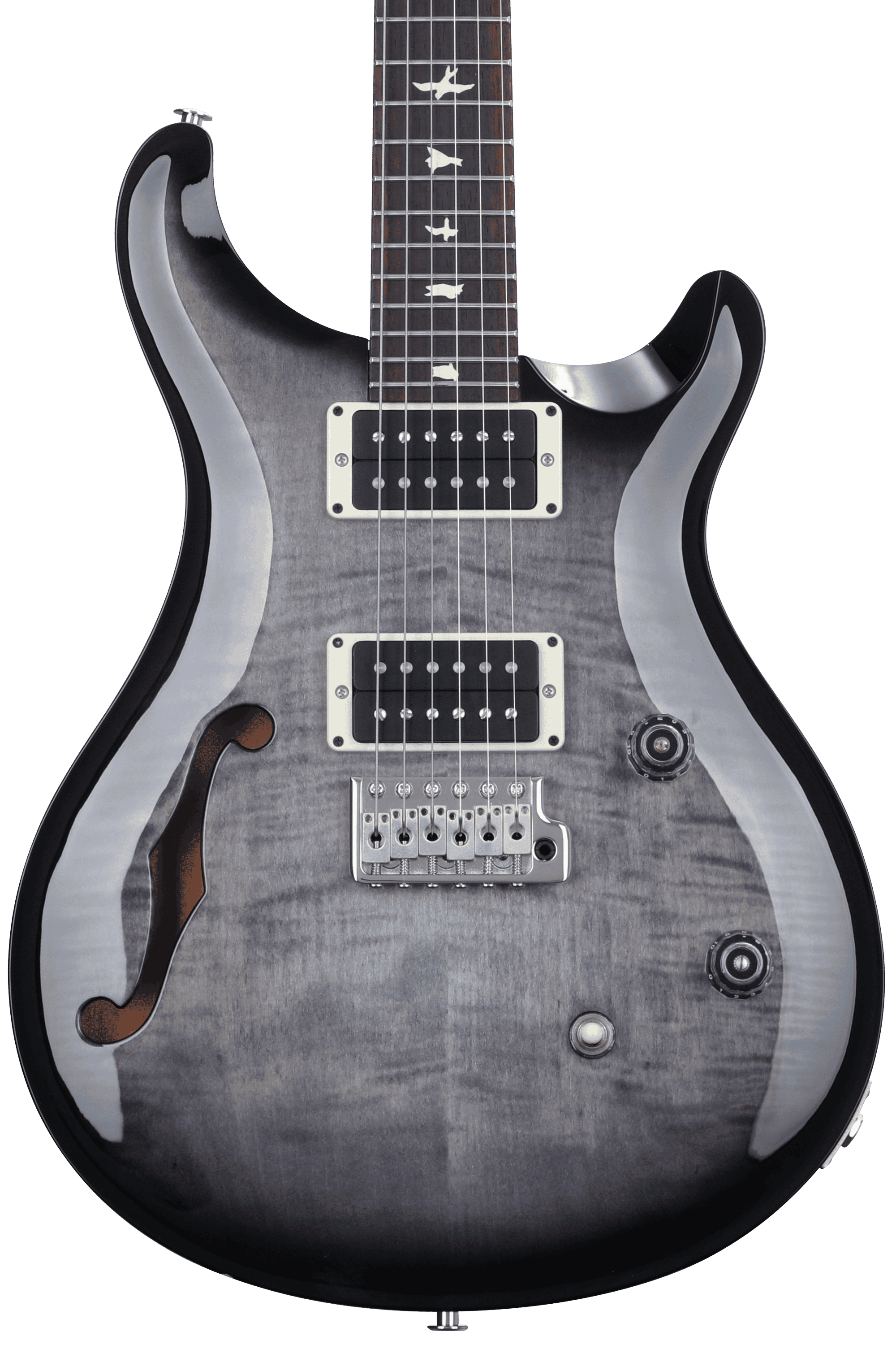 PRS CE 24 Semi-Hollow Electric Guitar - Charcoal Smokewrap Burst | Sweetwater