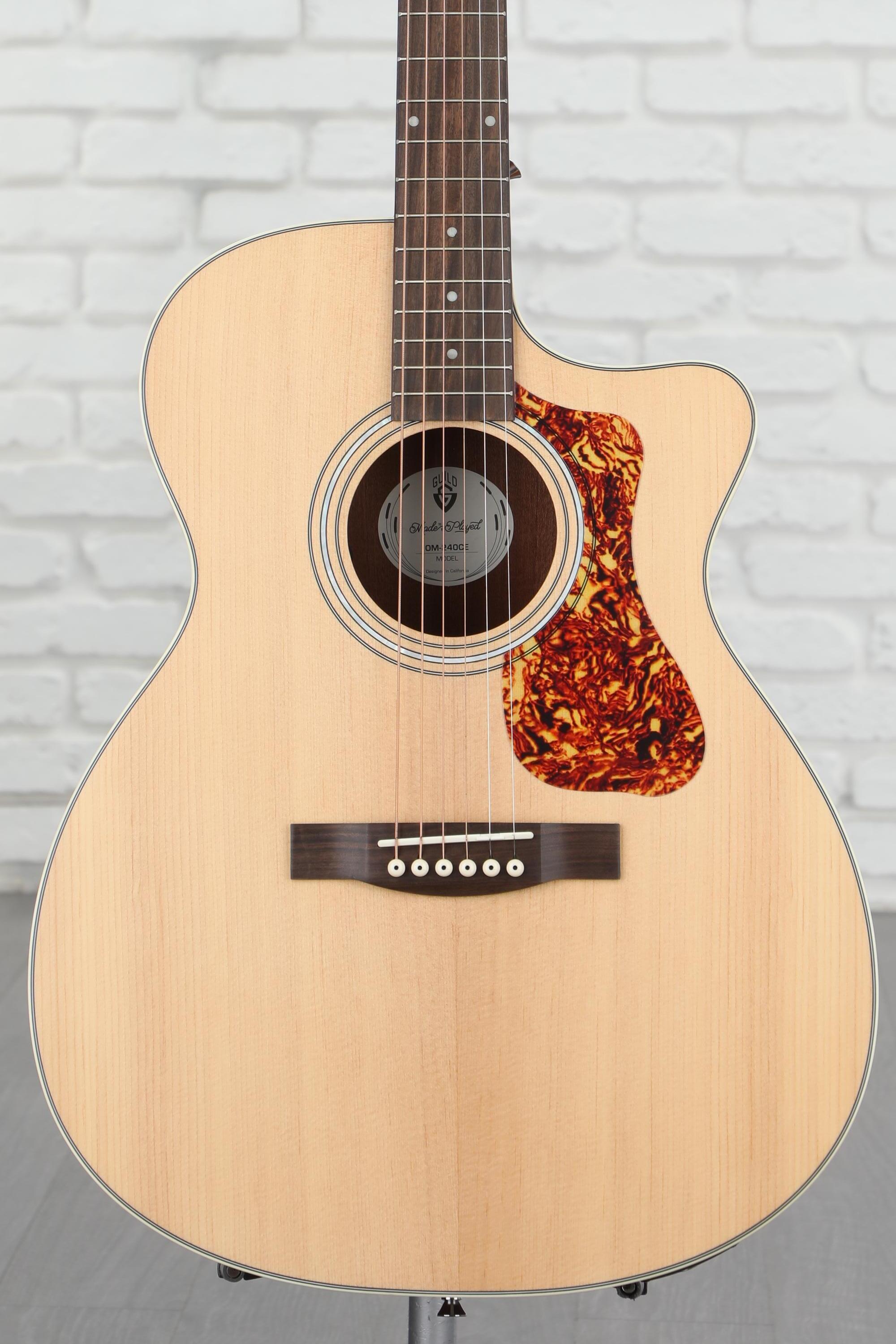Guild OM-240CE, Orchestra Acoustic-Electric Guitar - Natural | Sweetwater