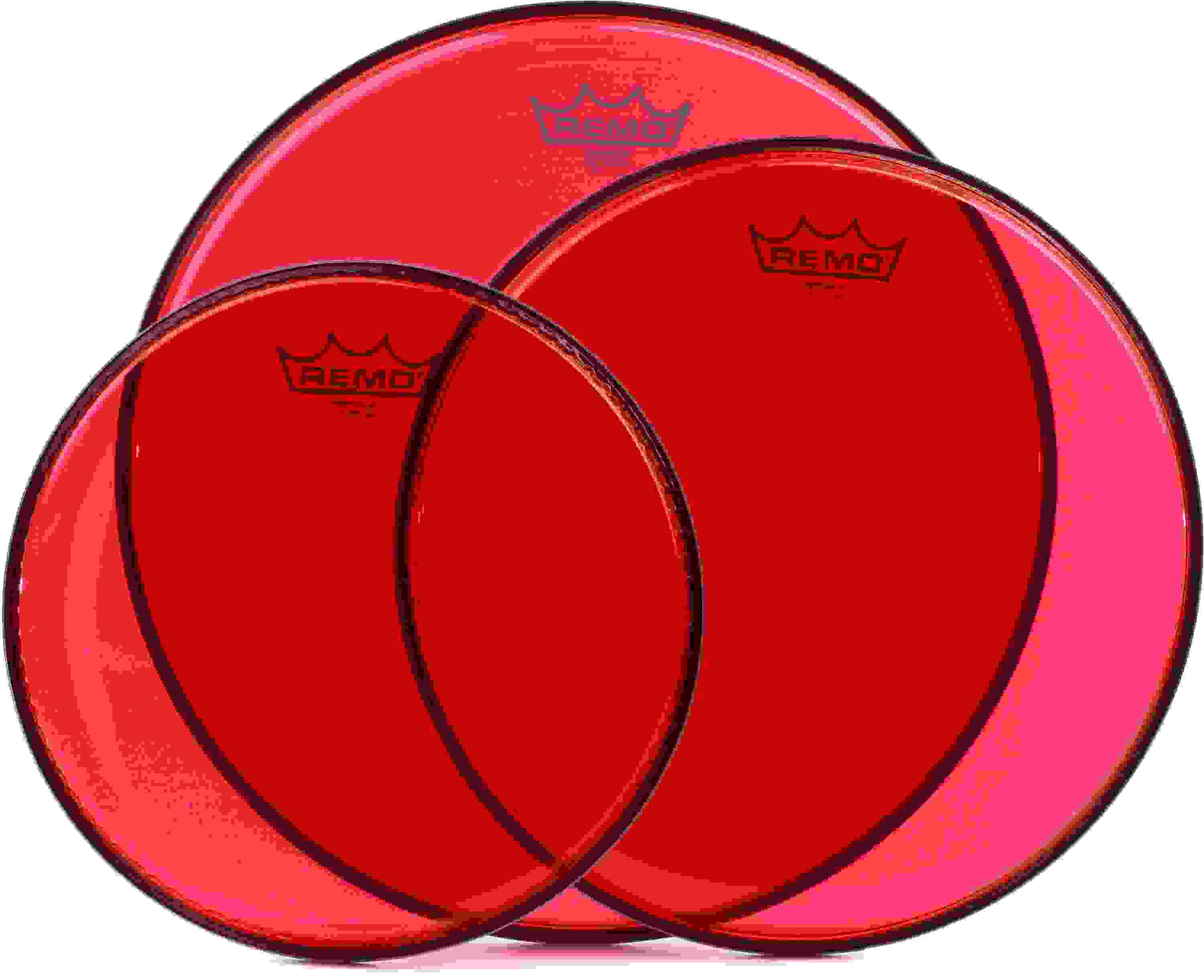 Remo Emperor Colortone Red 3-piece Tom Pack - 10/12/14 inch | Sweetwater