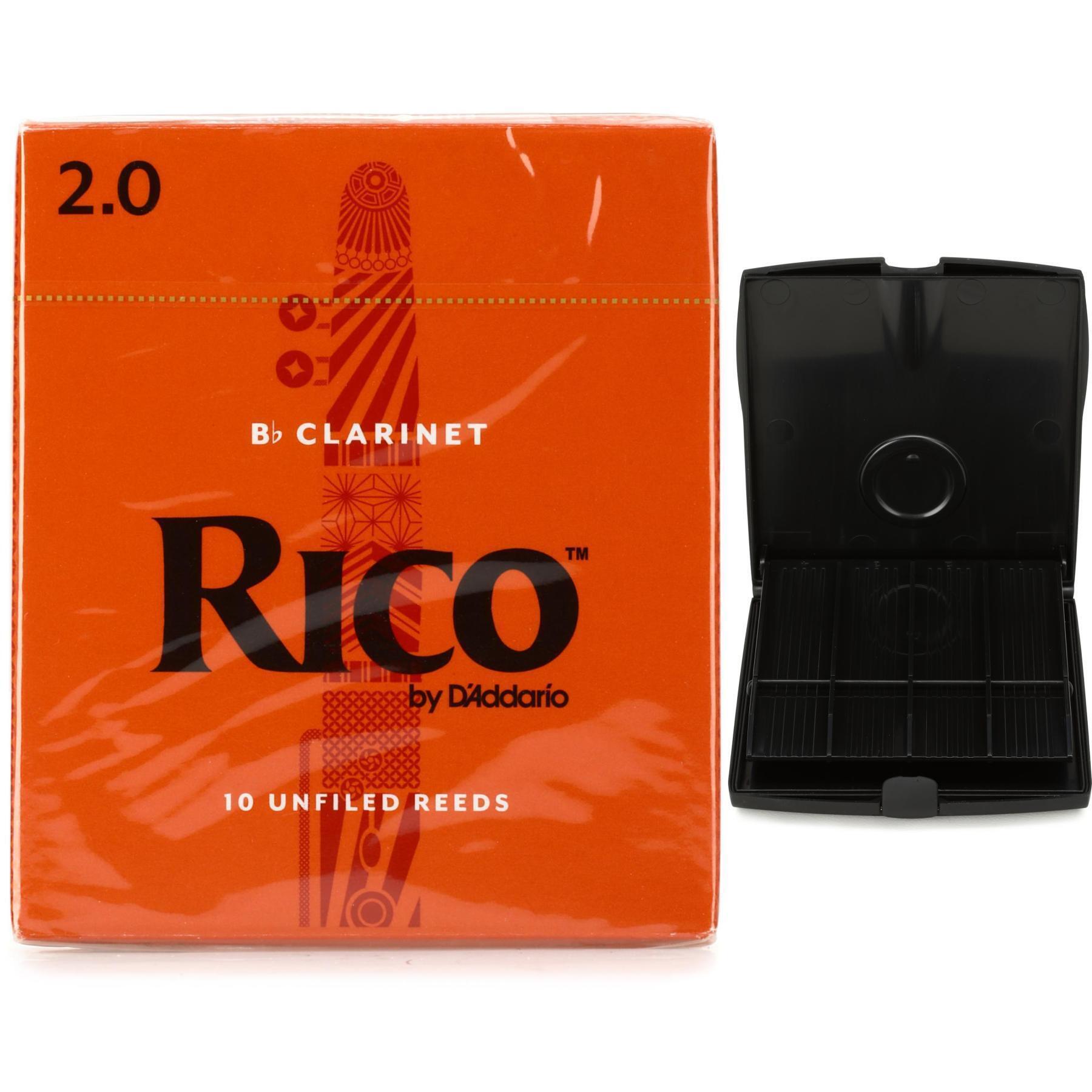D'Addario Rico Bb Clarinet Reeds (10-pack) with Reed Vitalizer - 2.0 ...
