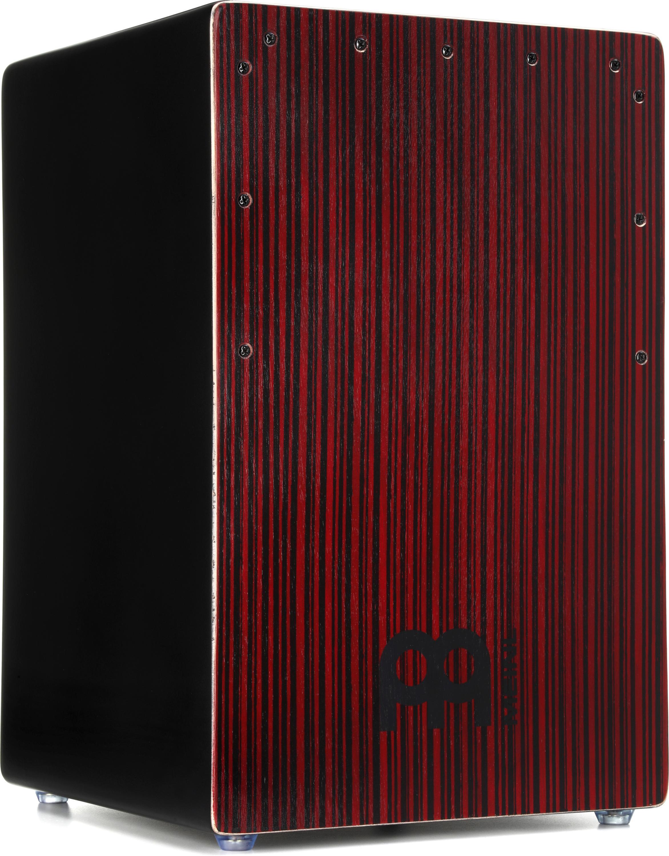 Meinl Percussion Jumbo Backbeat Bass Cajon - Crimson Stripe | Sweetwater