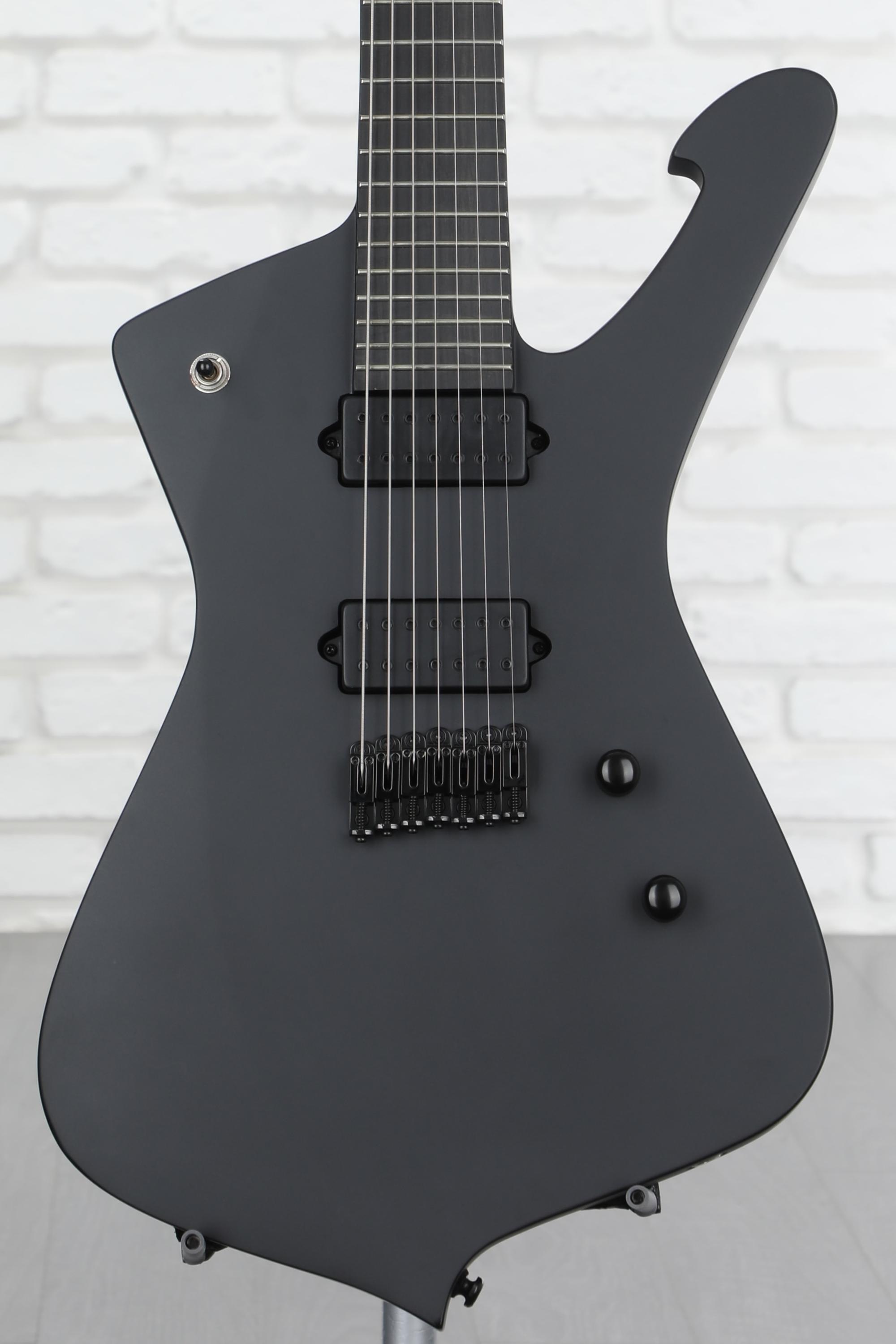 Ibanez Iron Label Iceman 7-string - Black Flat | Sweetwater