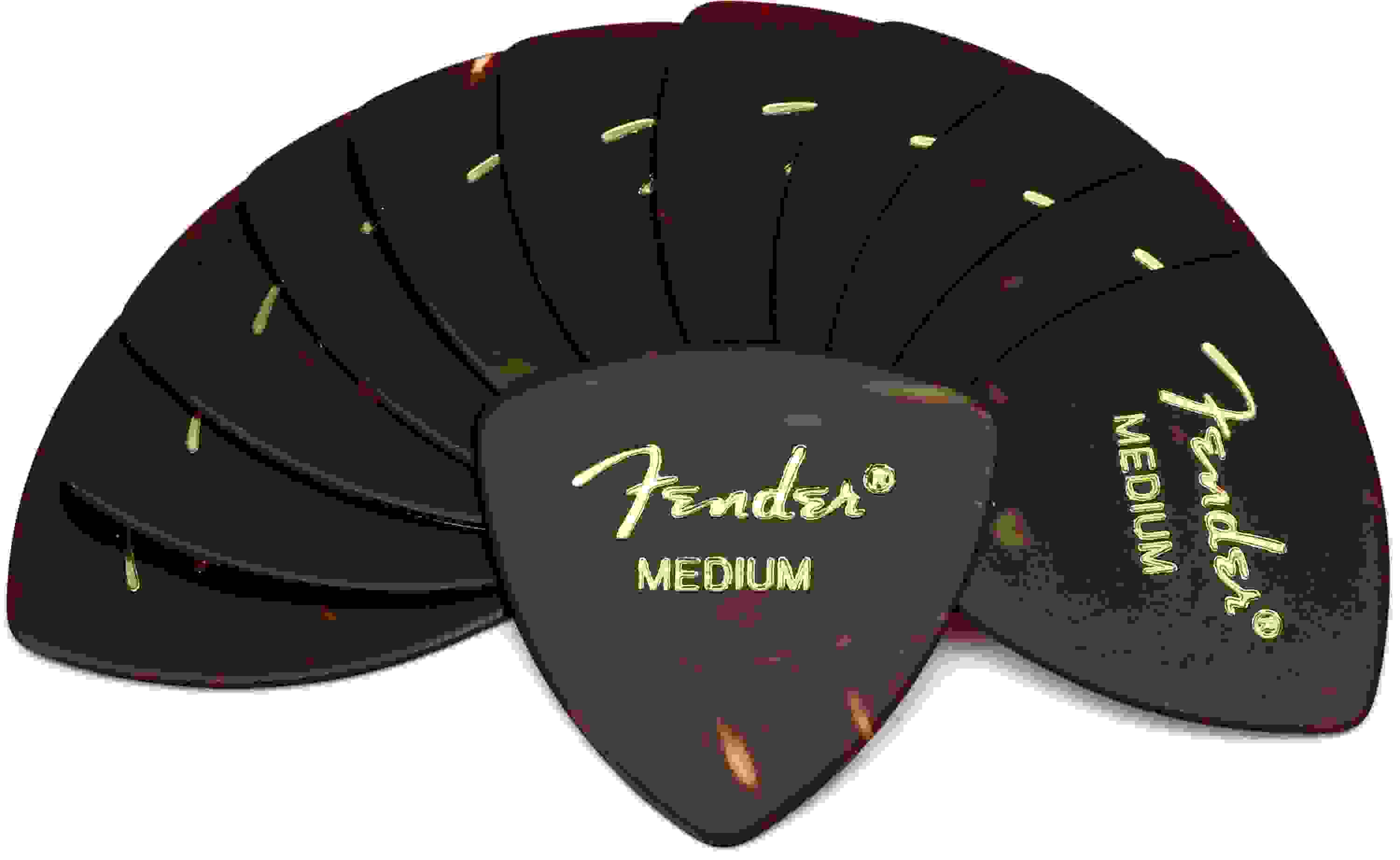 Fender 346 Shape Classic Celluloid Picks - Medium Tortoise Shell 12 ...