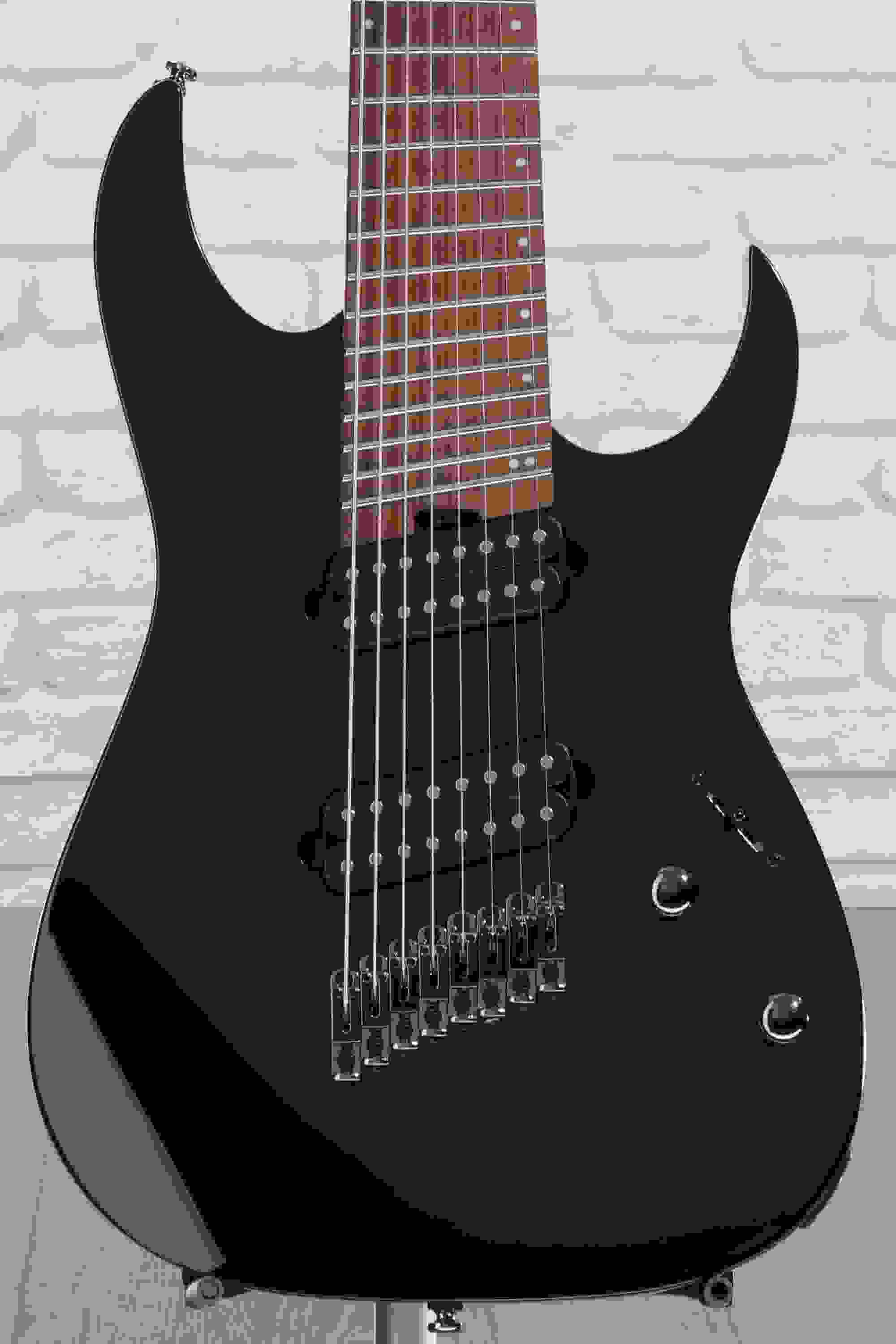 Ibanez RGMS8 Multi-scale 8-string Electric Guitar - Black | Sweetwater