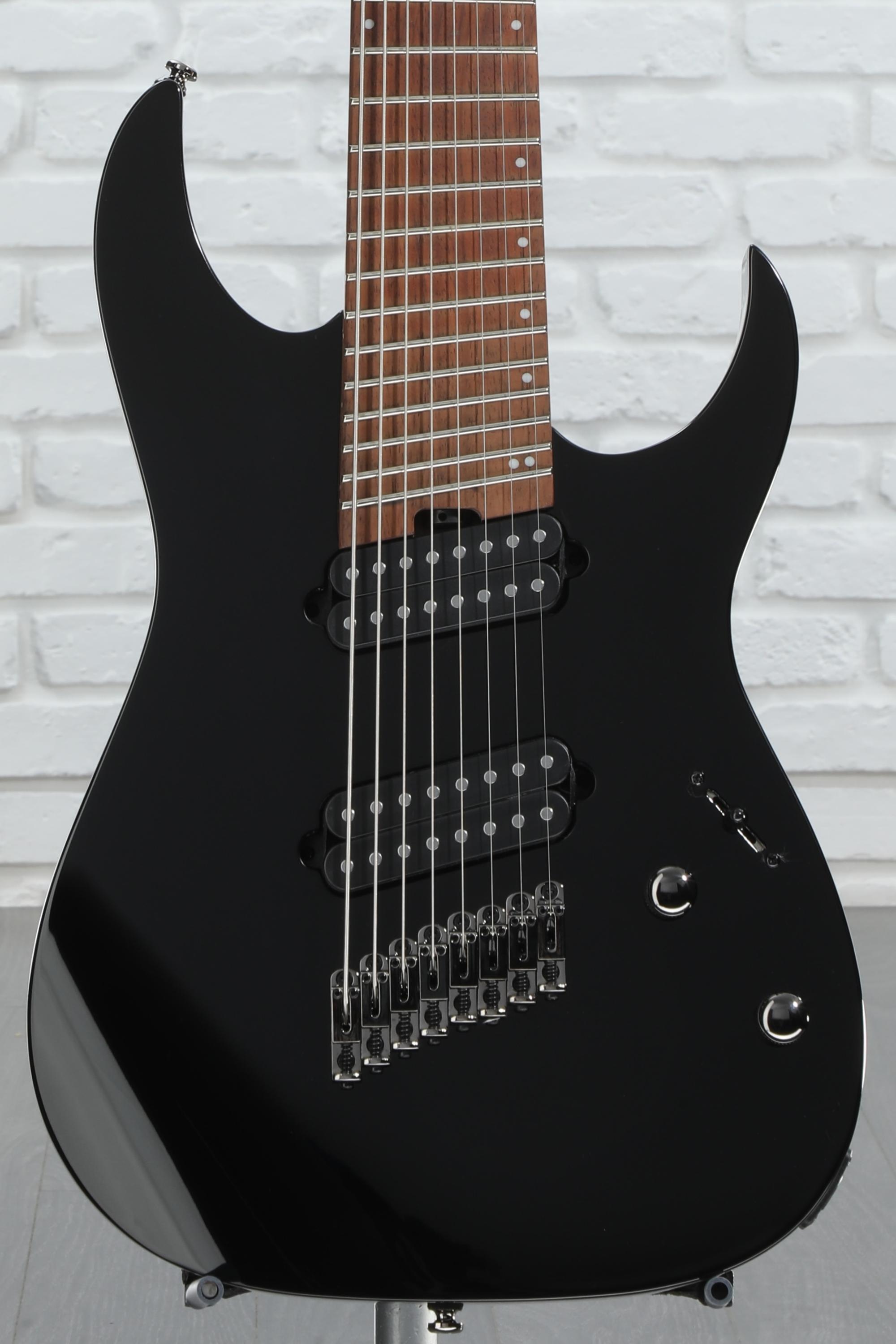 Ibanez RGMS8 Multi-scale 8-string Electric Guitar - Black | Sweetwater