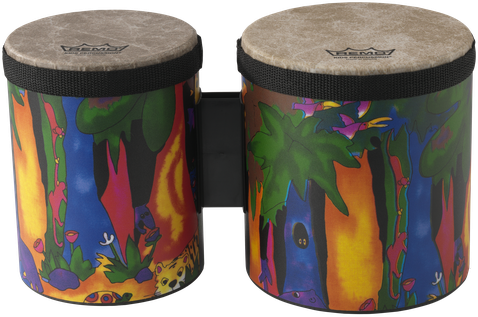 Remo Kids Percussion Bongos - Rainforest | Sweetwater