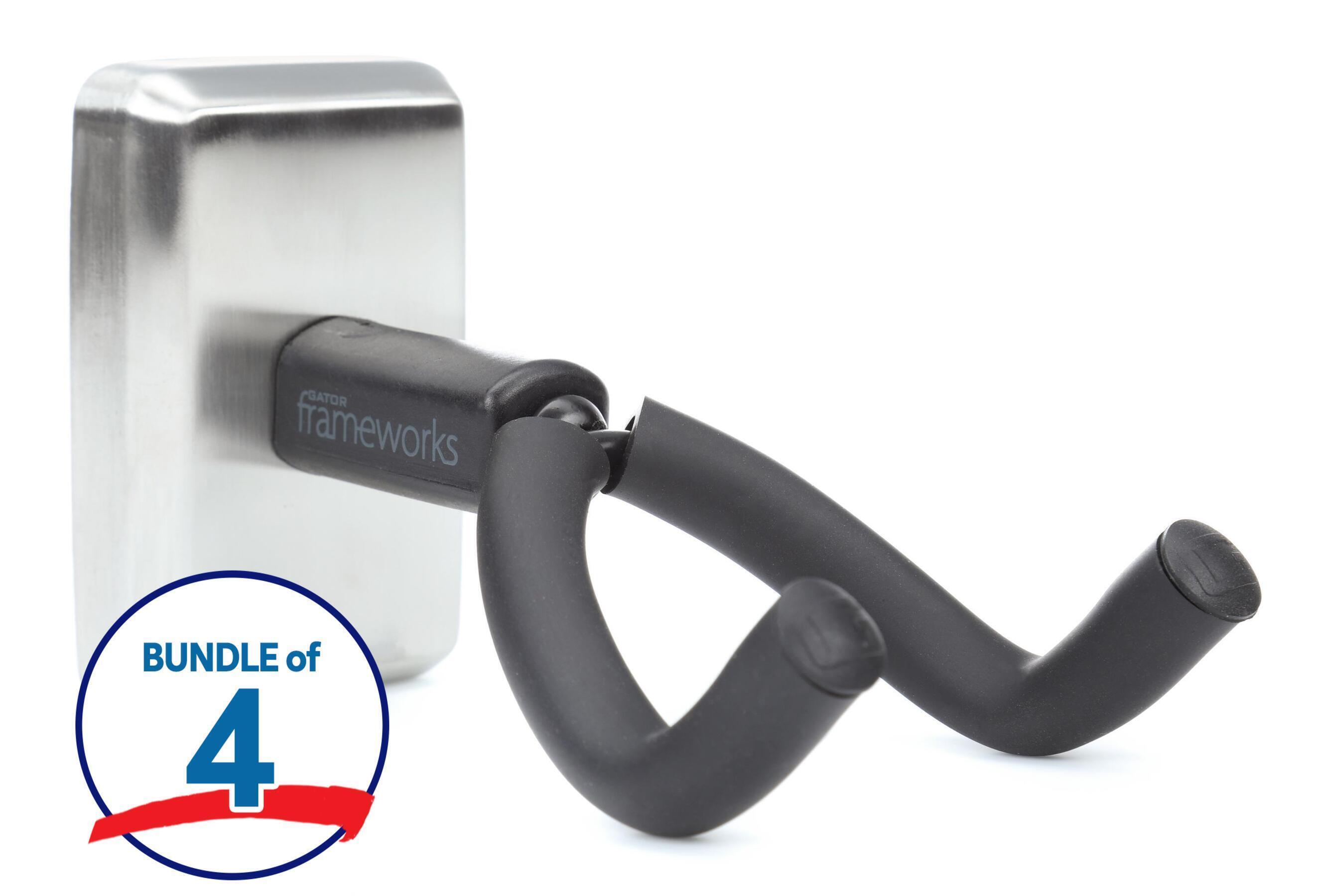 Gator Frameworks GFW-GTR-HNGRSC Wall Mount Guitar Hanger - Satin Chrome ...