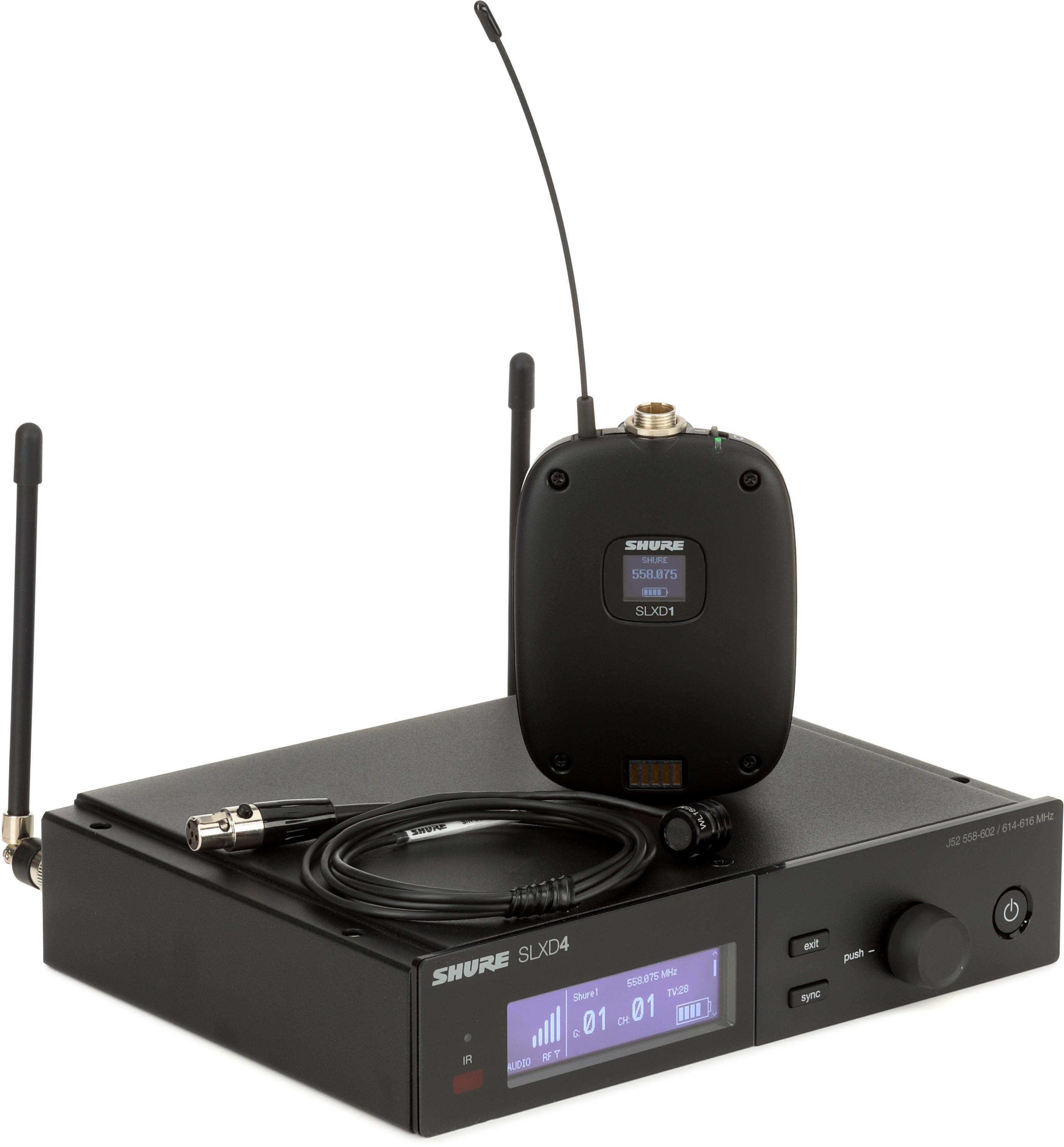 Shure SLXD14/85M Wireless Lavalier Microphone System - J52 Band | Sweetwater