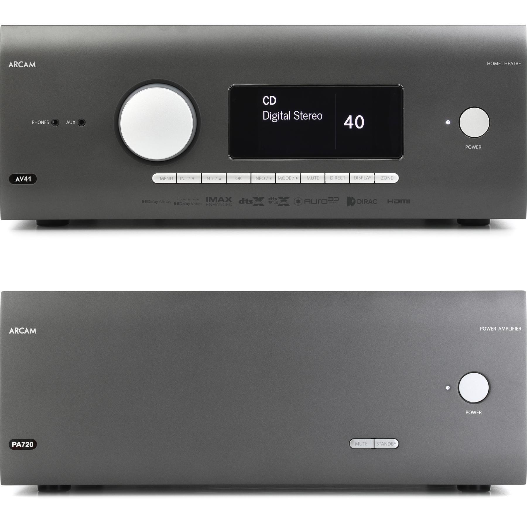Arcam AV41 Home Theater Preamp/Processor and PA720 7-channel Class G ...
