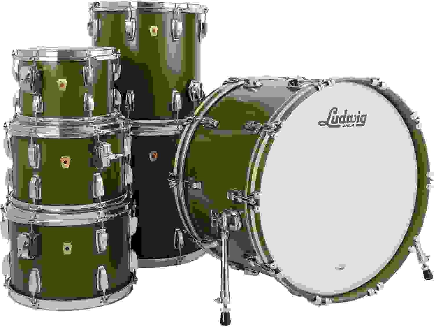 Ludwig Classic Maple 6-piece Shell Pack - Heritage Green | Sweetwater