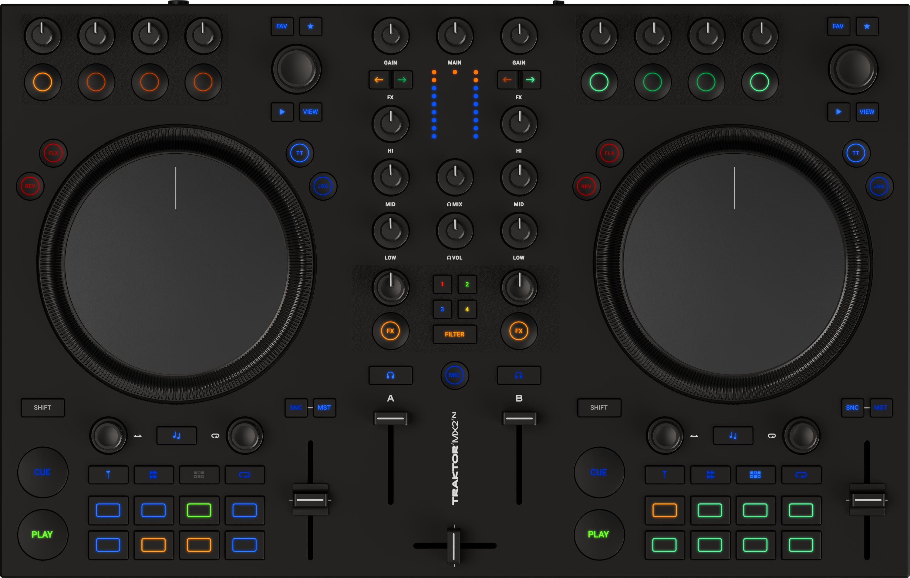 Native Instruments Traktor Kontrol MX2 DJ Controller | Sweetwater