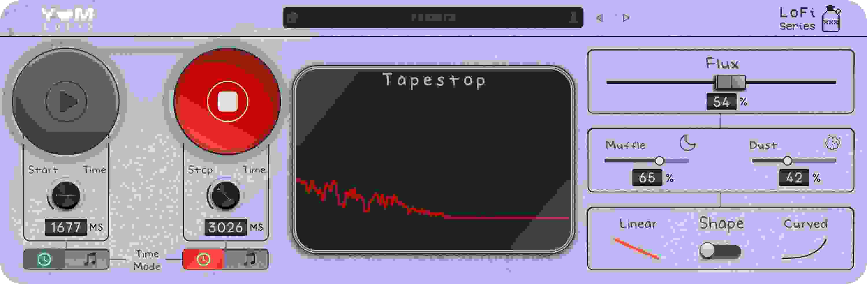 Yum Audio LoFi Tapestop Effect Designer Plug-in | Sweetwater