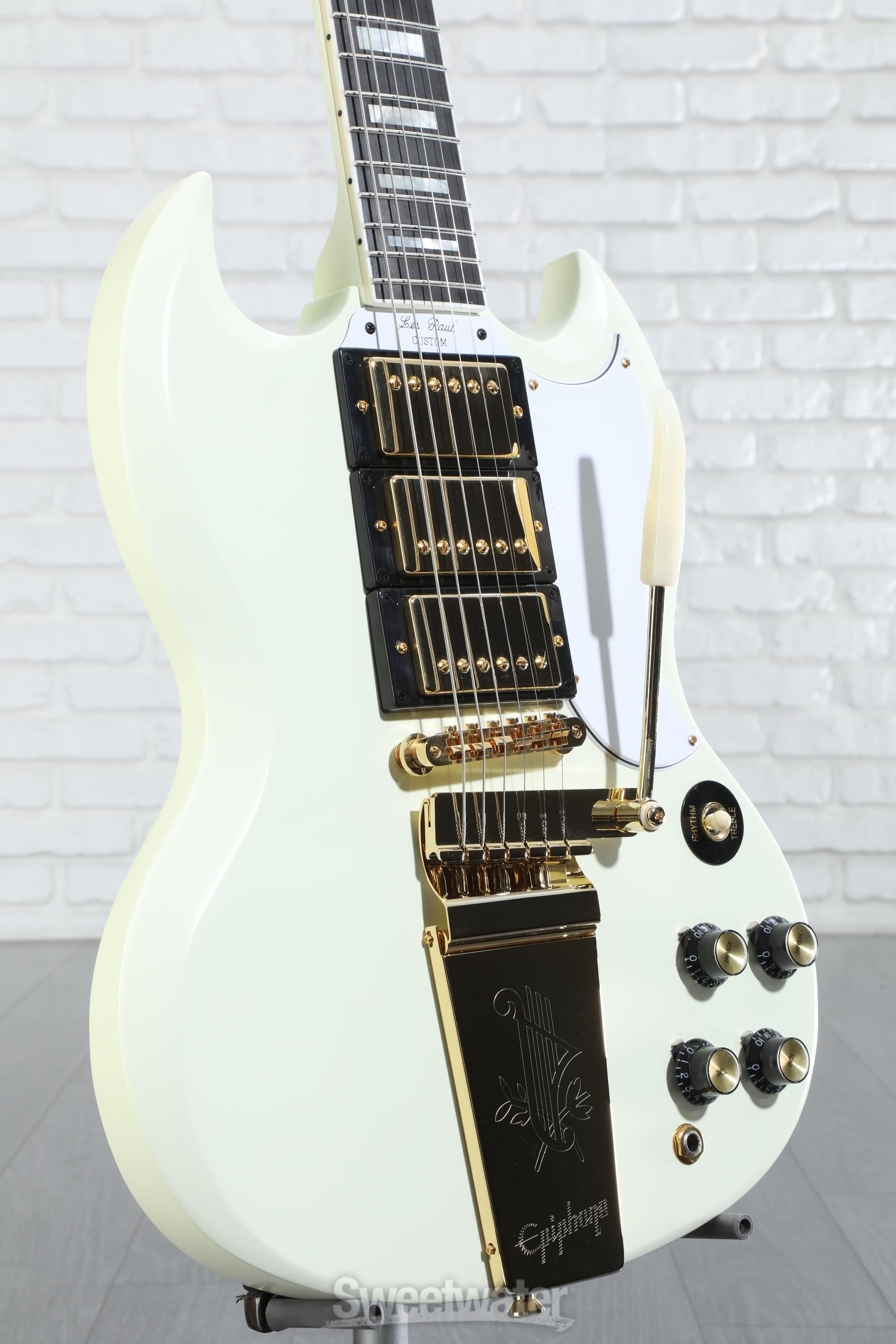 Epiphone 1963 SG Custom Electric Guitar - Classic White VOS | Sweetwater