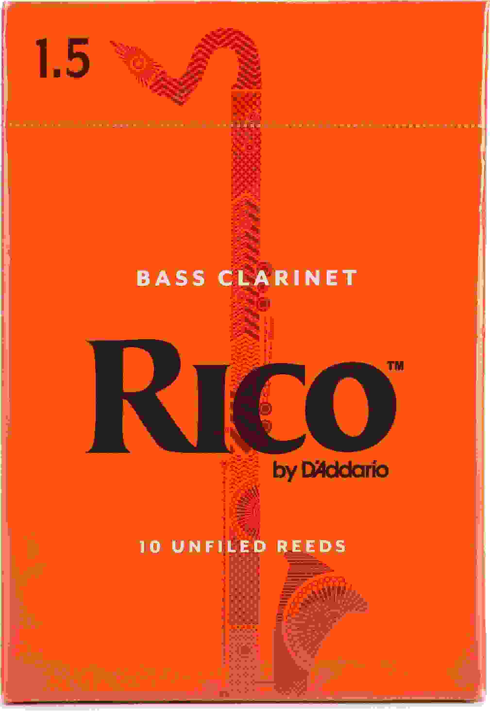 D'Addario REA1015 Rico Bass Clarinet Reed - 1.5 (10-pack) | Sweetwater