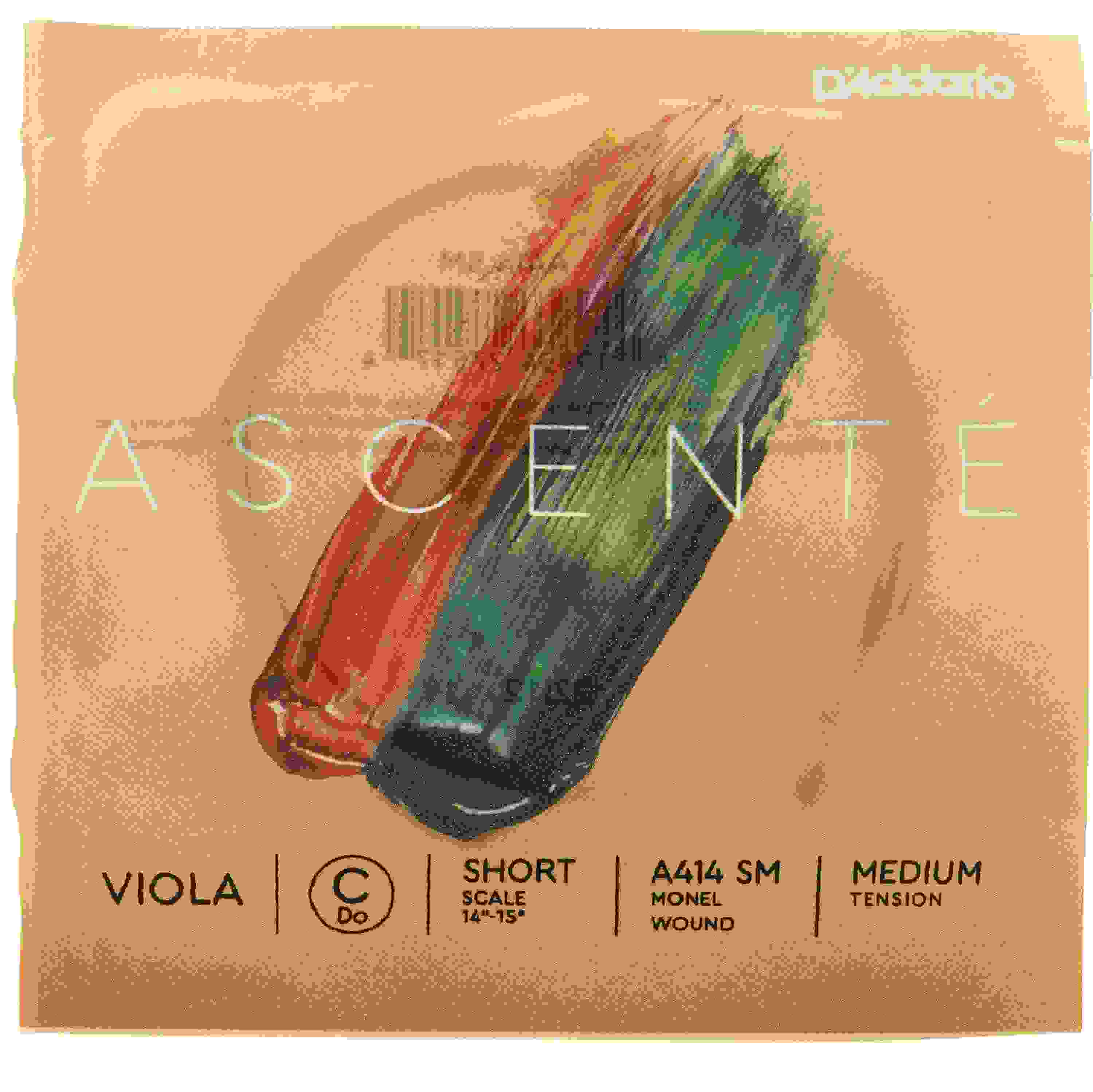 D'Addario A414 SM Ascente Viola C String - Short Scale, Medium Tension ...