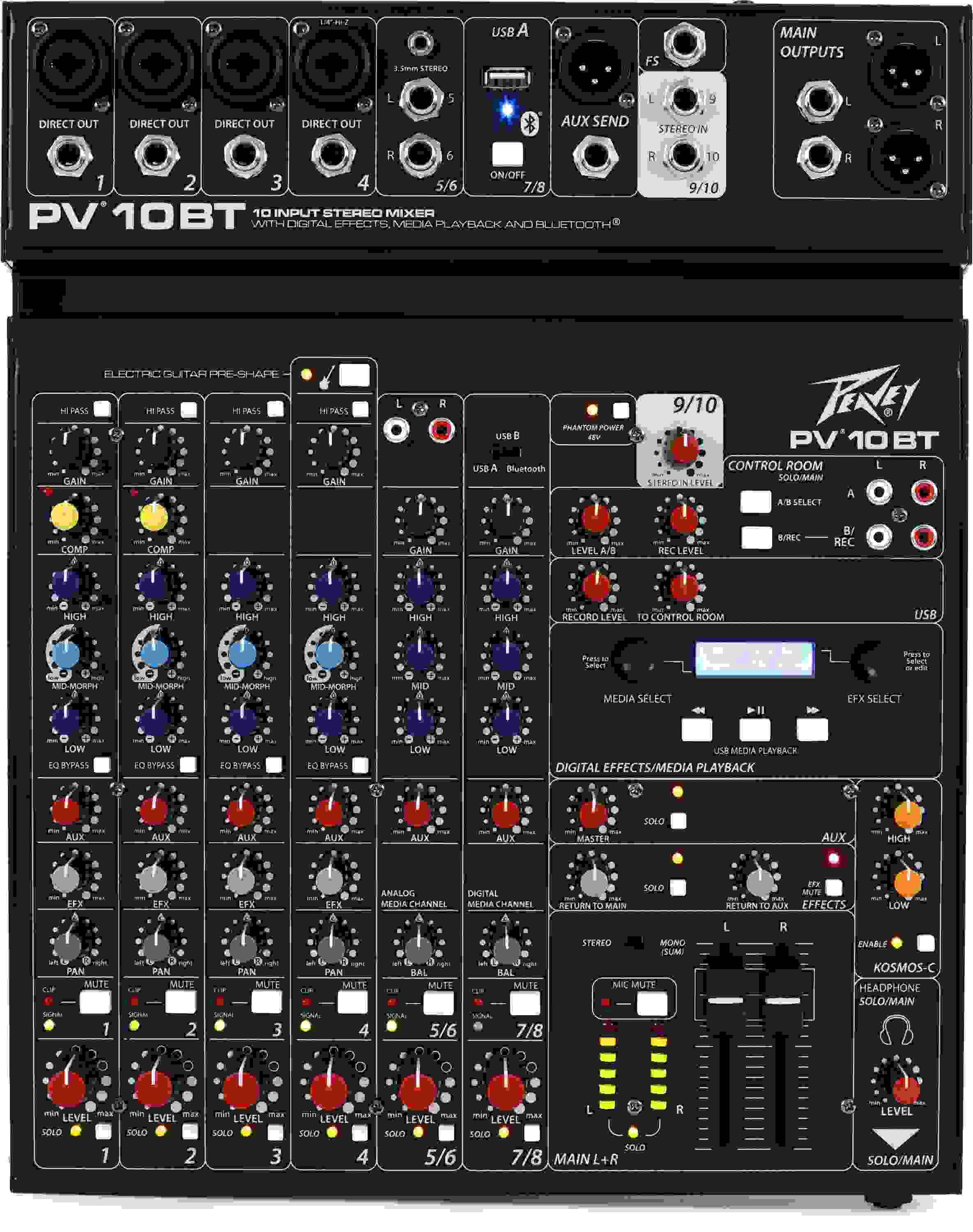 Peavey PV 10 BT Mixer with Bluetooth and Effects | Sweetwater