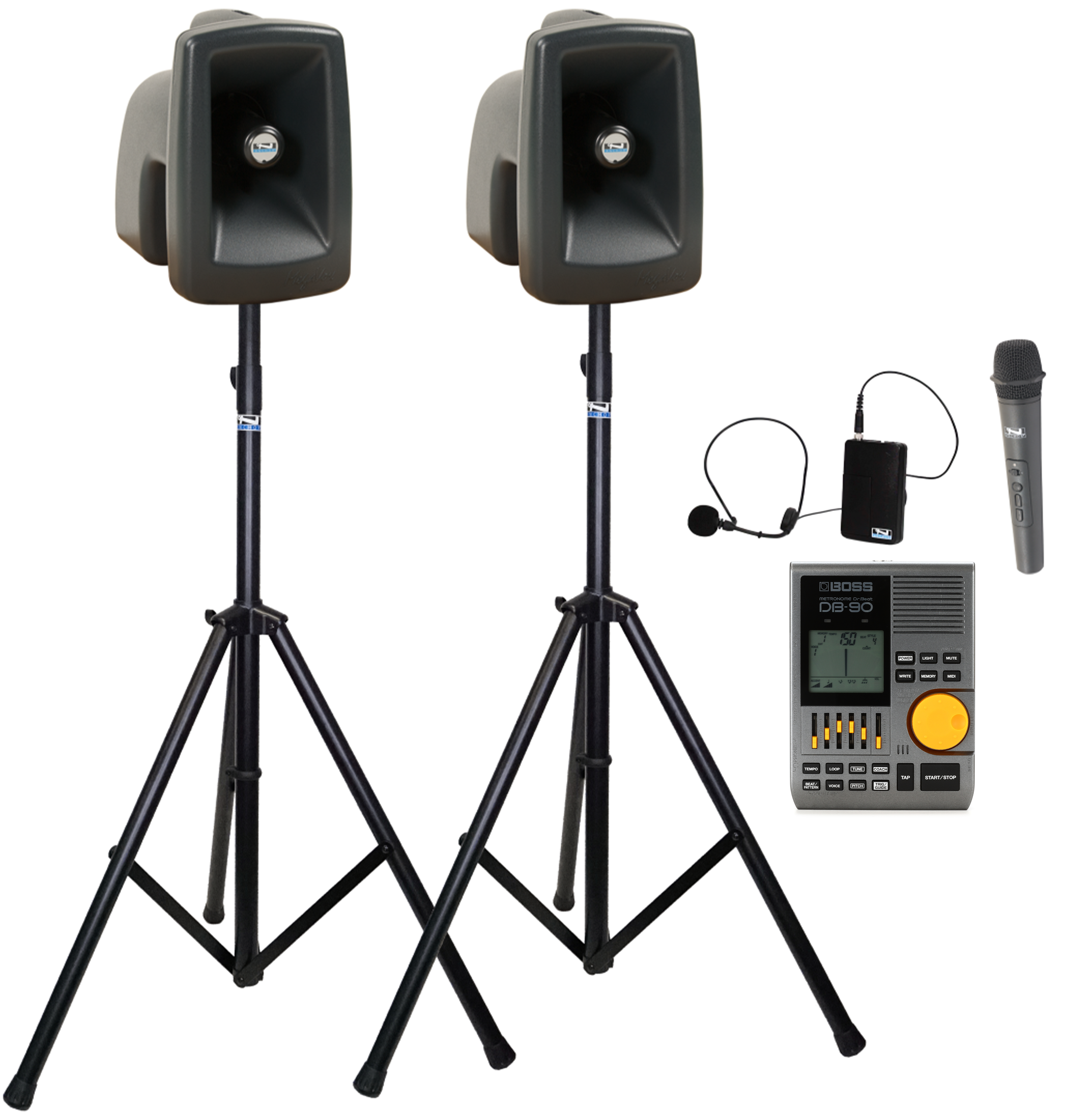 Anchor Audio MegaVox 2 Wireless PA System with Handheld, Headworn ...