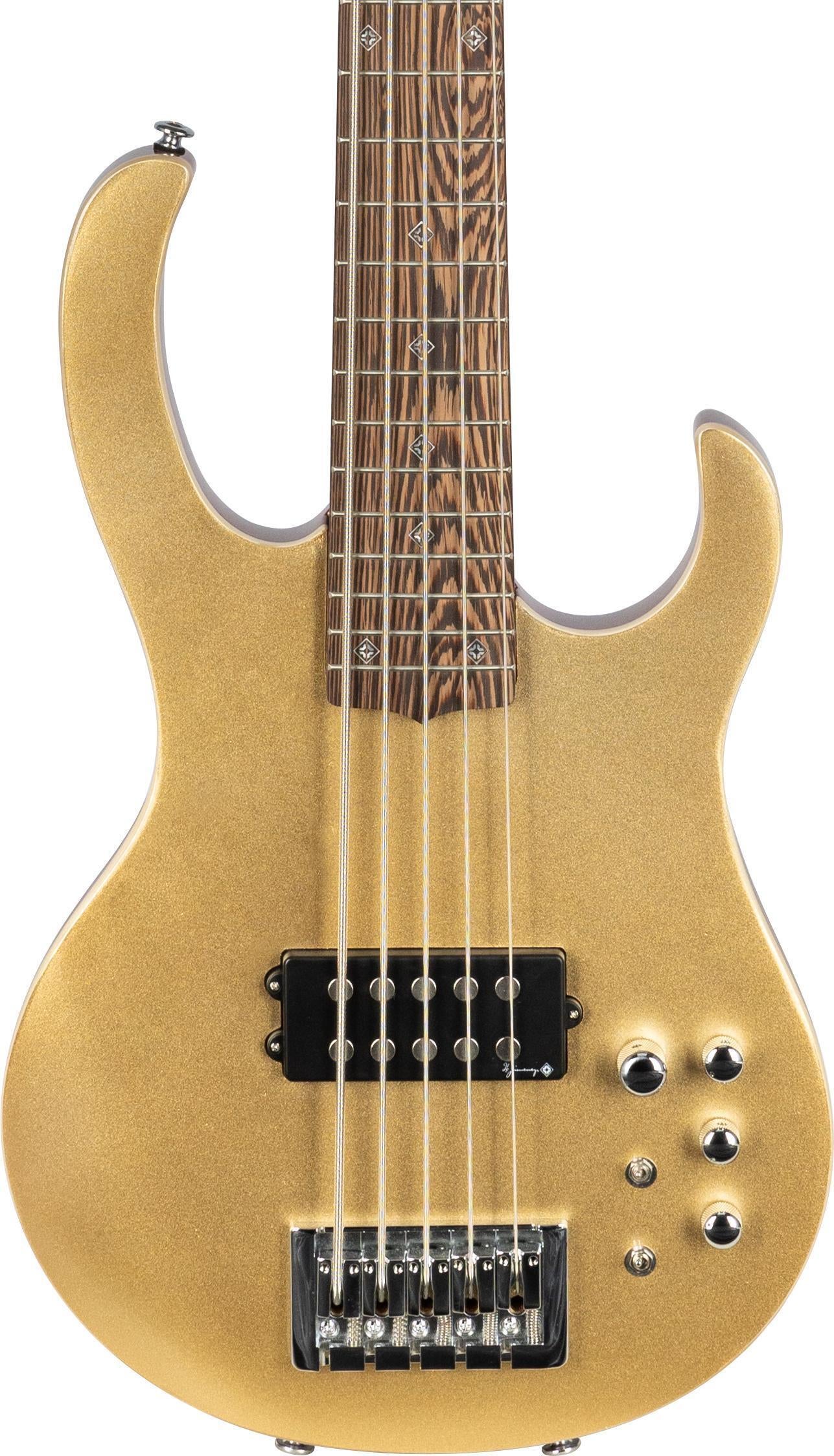H. Jimenez LBS5 5-string Electric Bass Guitar - Gold Sparkle | Sweetwater