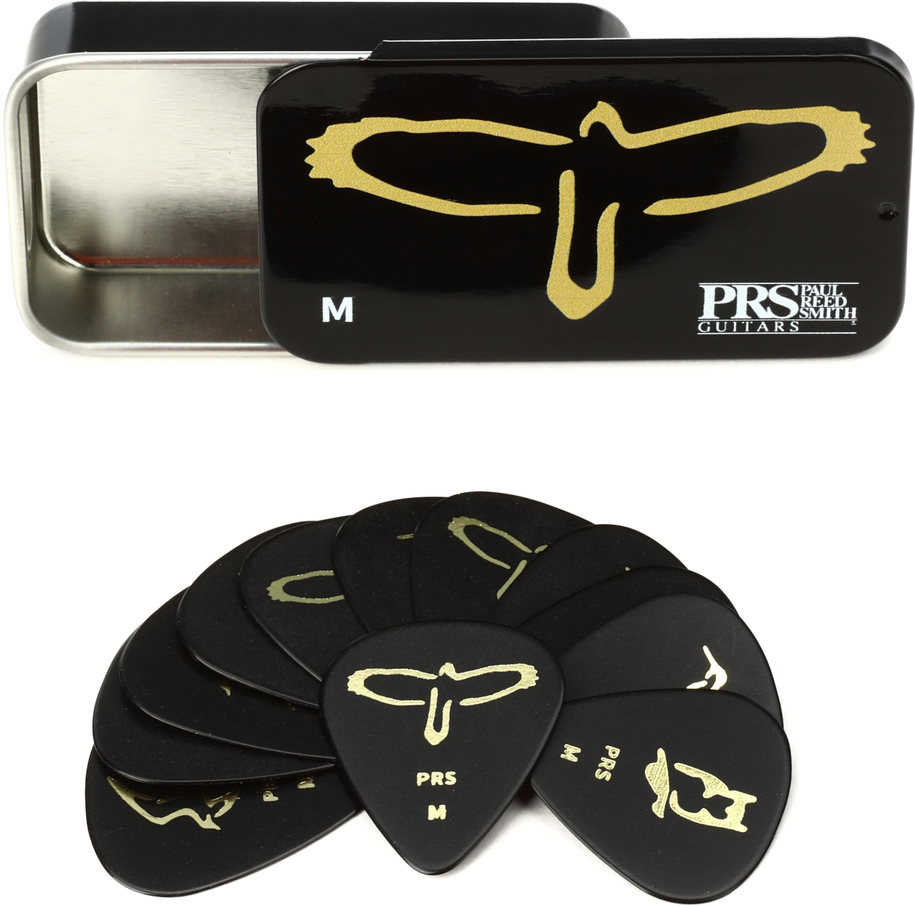 PRS Gold Birds Assorted Picks with Tin - Medium | Sweetwater