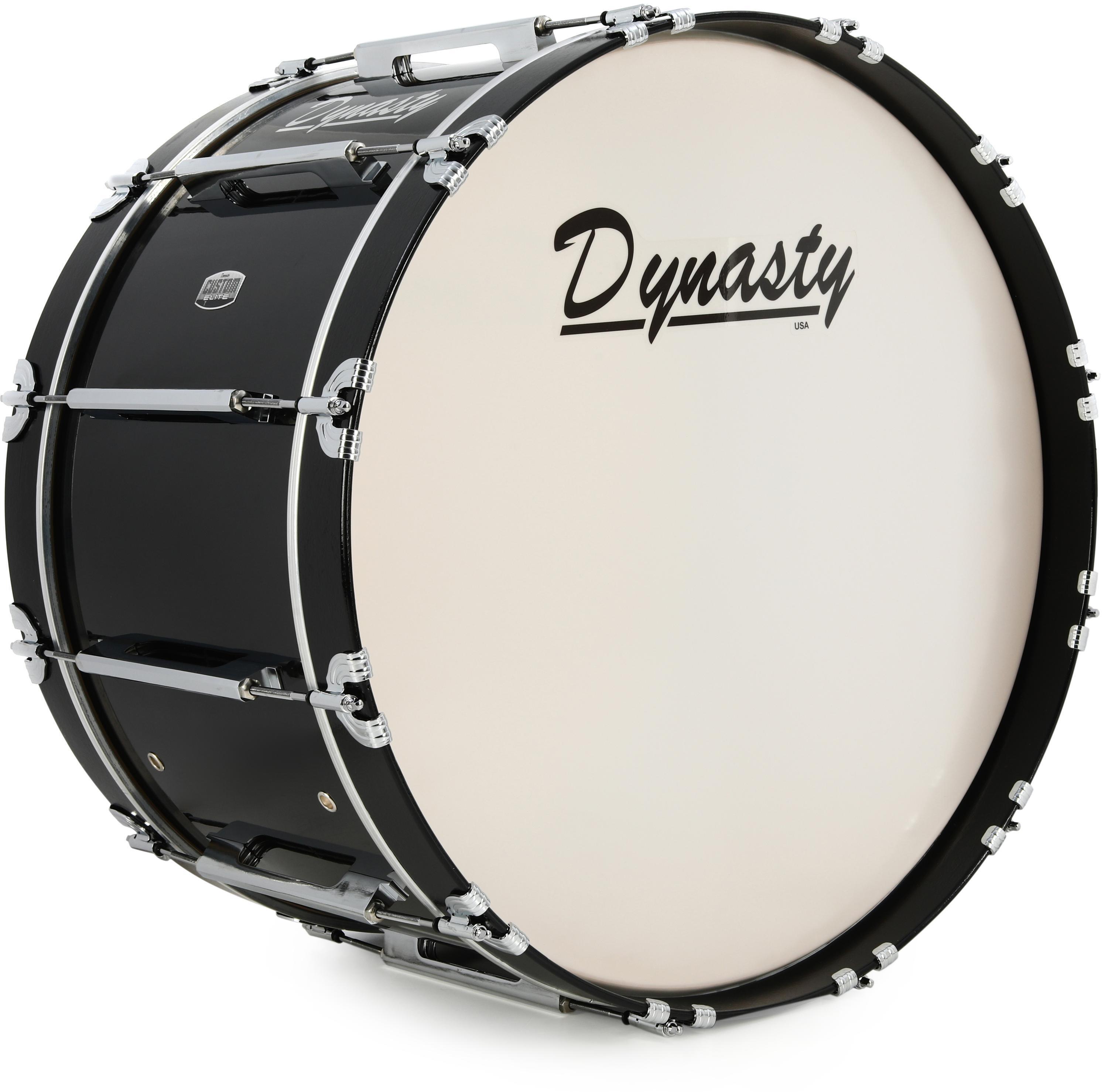 Dynasty Custom Elite Marching Bass Drum - 26 inch x 14 inch, Black ...