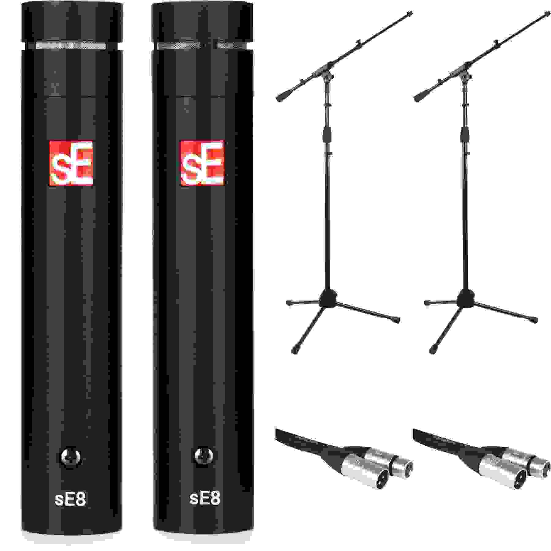 sE Electronics sE8 Stereo Pair Bundle with Stands and Cables | Sweetwater
