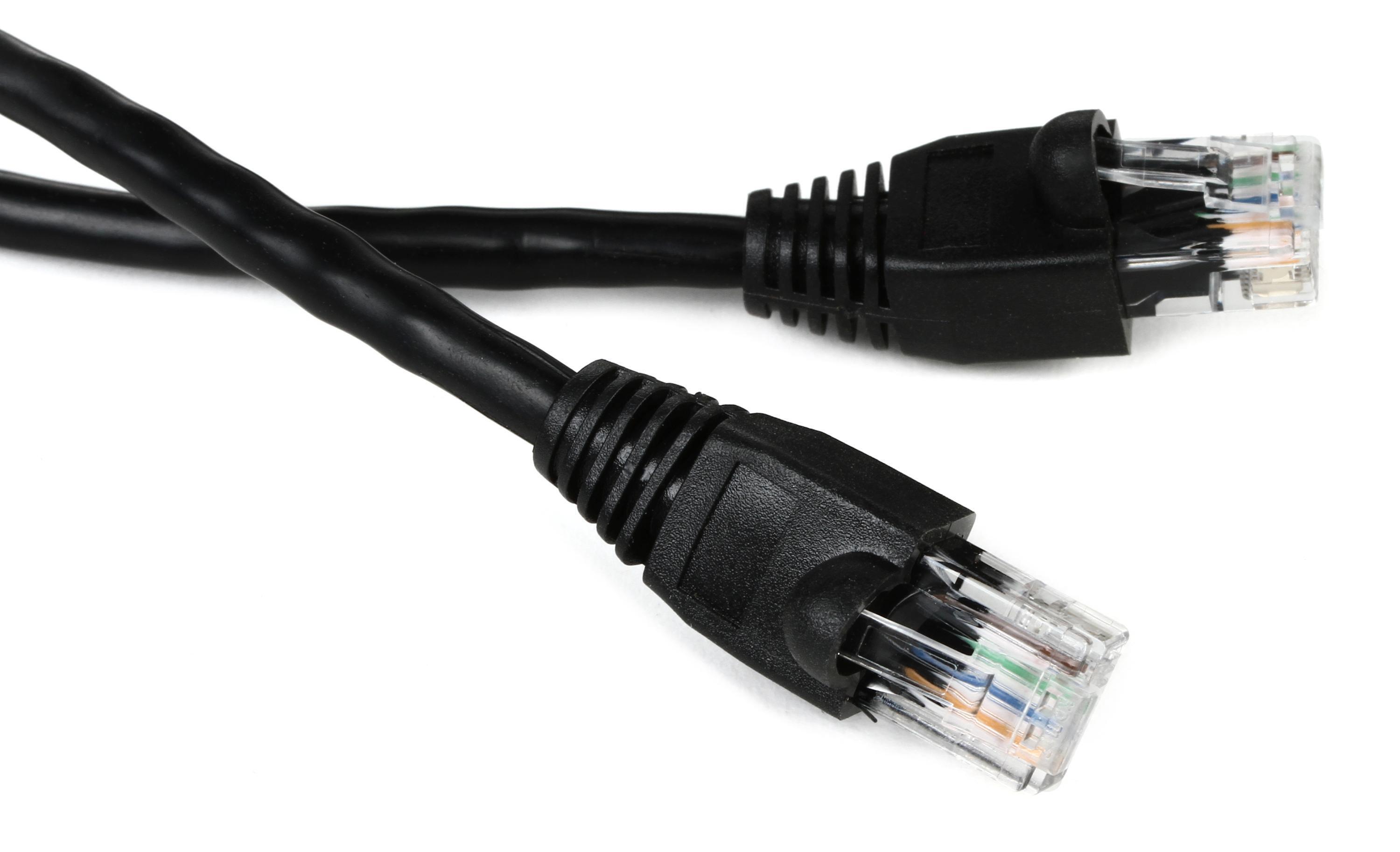 Hosa CAT-503BK Cat 5e Ethernet Cable - 3 foot | Sweetwater