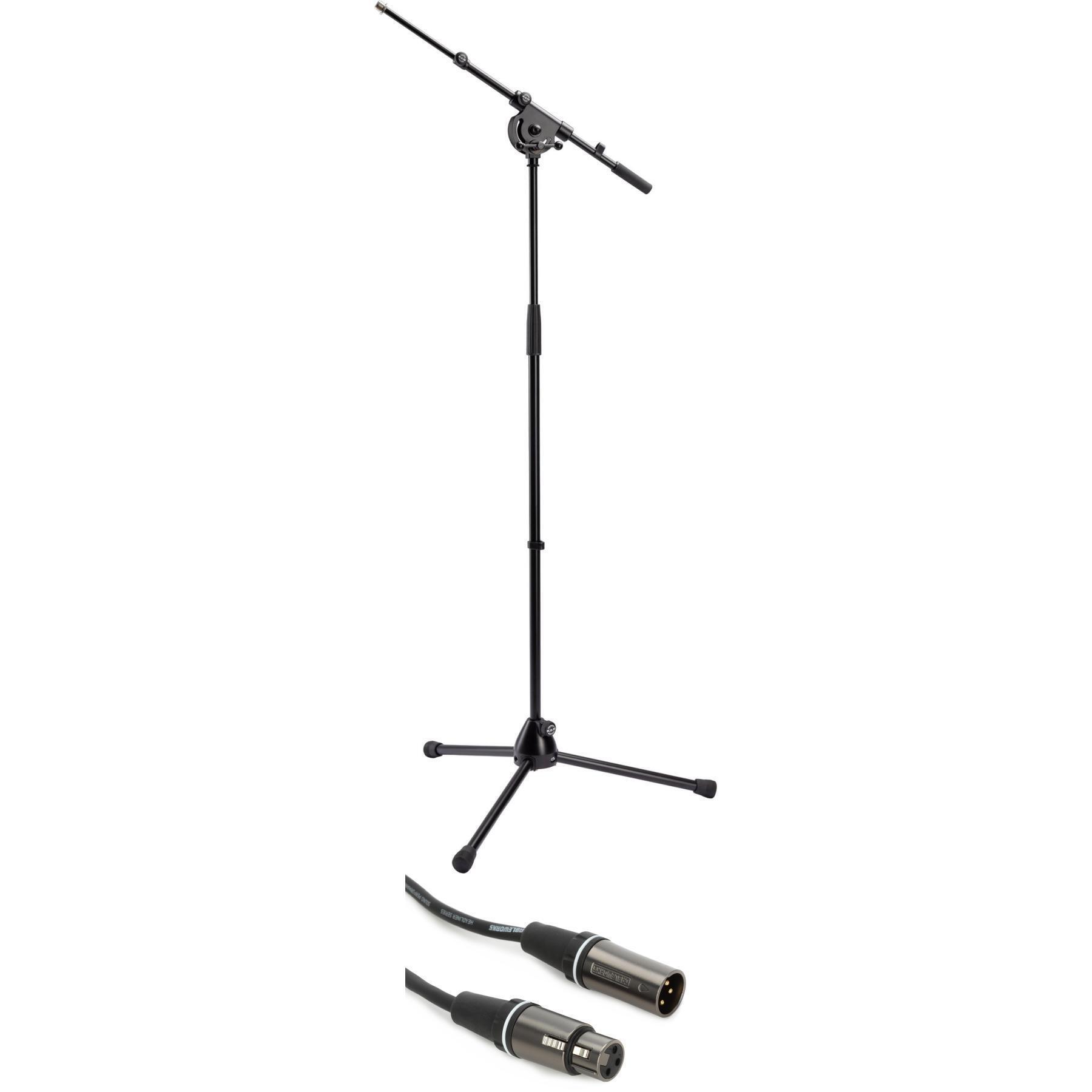 K&M 21010 Swivel Joint Mic Stand with XLR Cable | Sweetwater