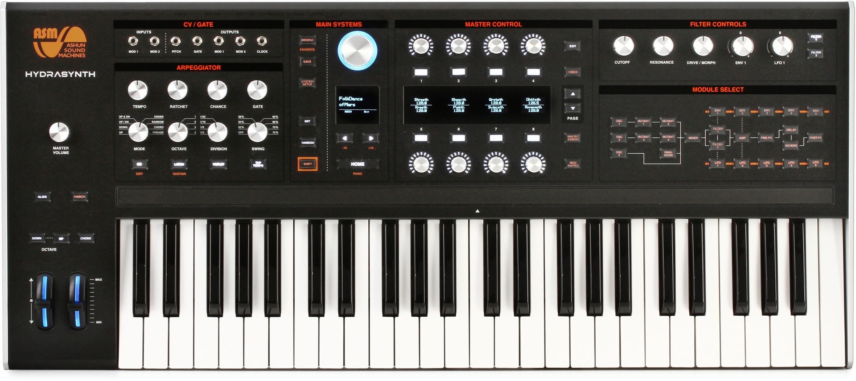ASM Hydrasynth 49-key 8-voice Polyphonic Wave Morphing Synthesizer ...