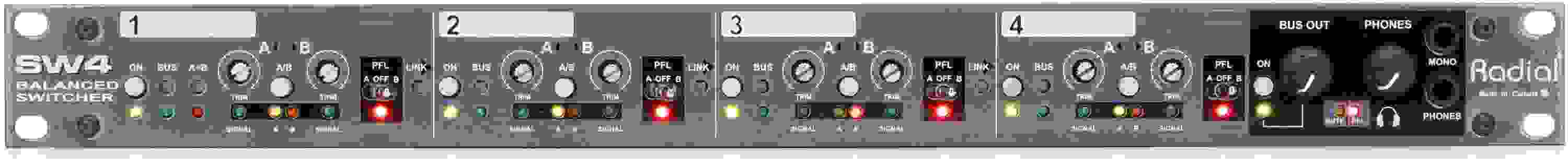 Radial SW4 4-channel Balanced Audio Switcher | Sweetwater