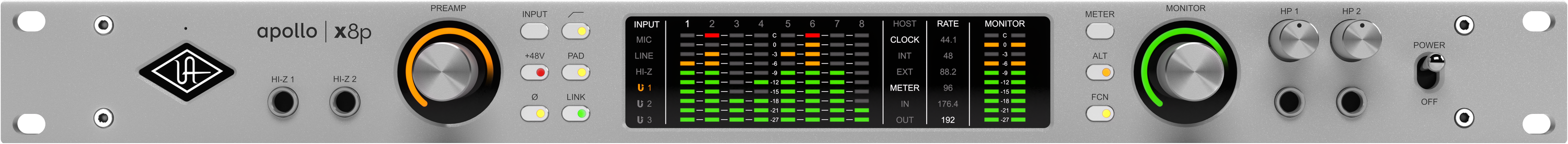 Universal Audio Apollo x8p Gen 2 Essentials+ 16x22 Thunderbolt Audio ...