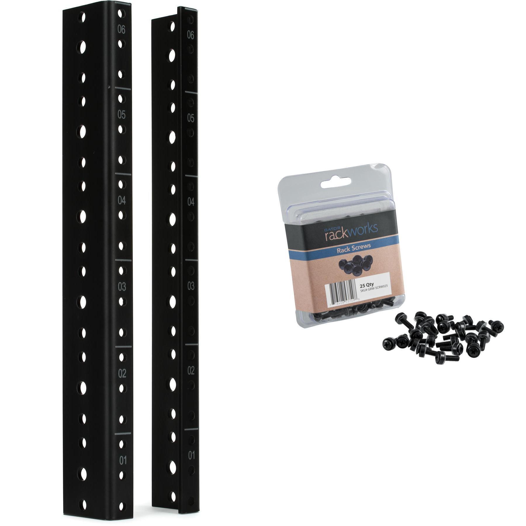 Gator GRW-RACKRAIL-06U Rack Rail Set with Rack Screws | Sweetwater