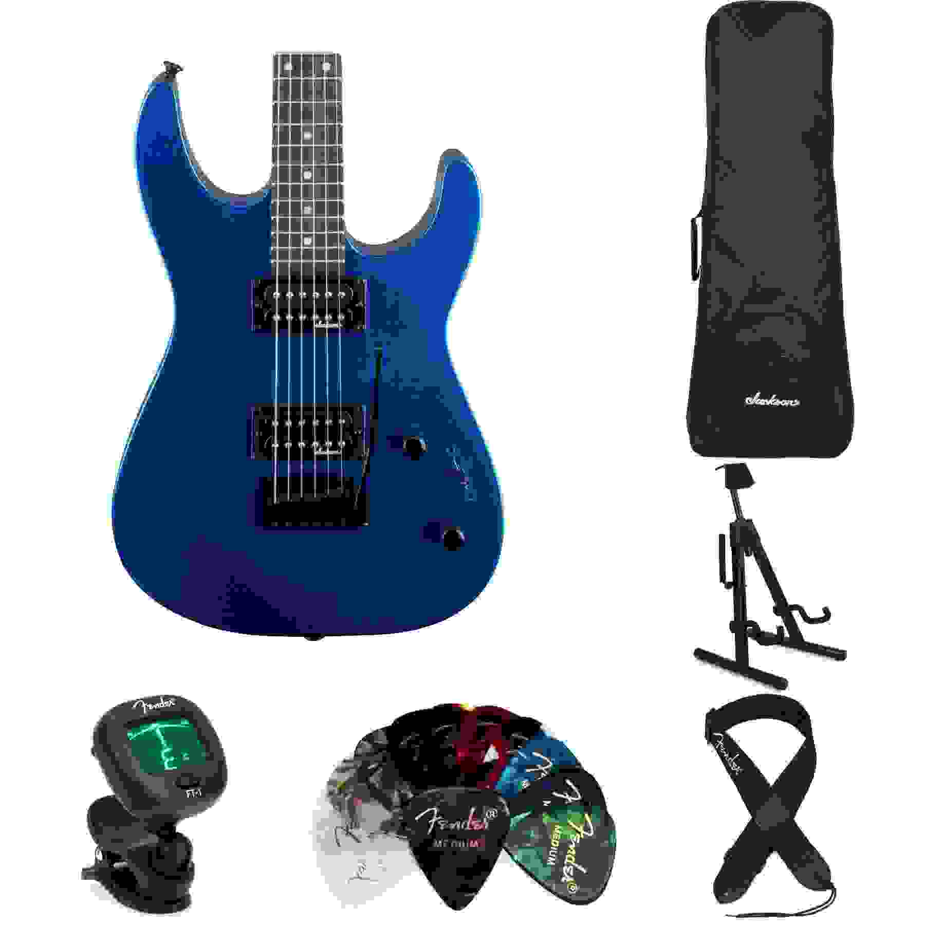 Jackson JS11 Dinky Electric Guitar Essentials Bundle - Metallic Blue ...