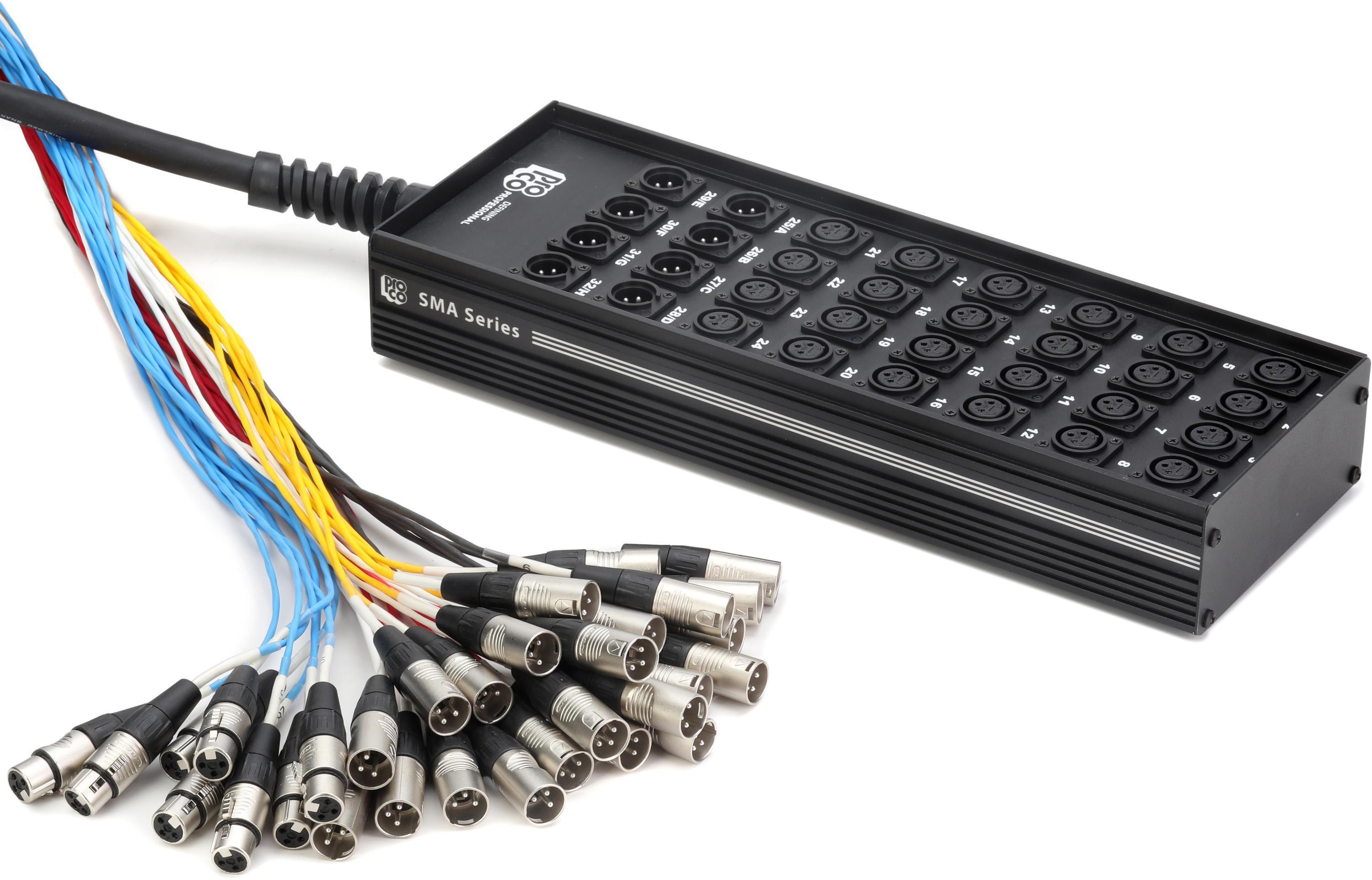 Pro Co SMA2408FBX-100 SMA Series 24x8 Stage Snake with XLR Returns ...