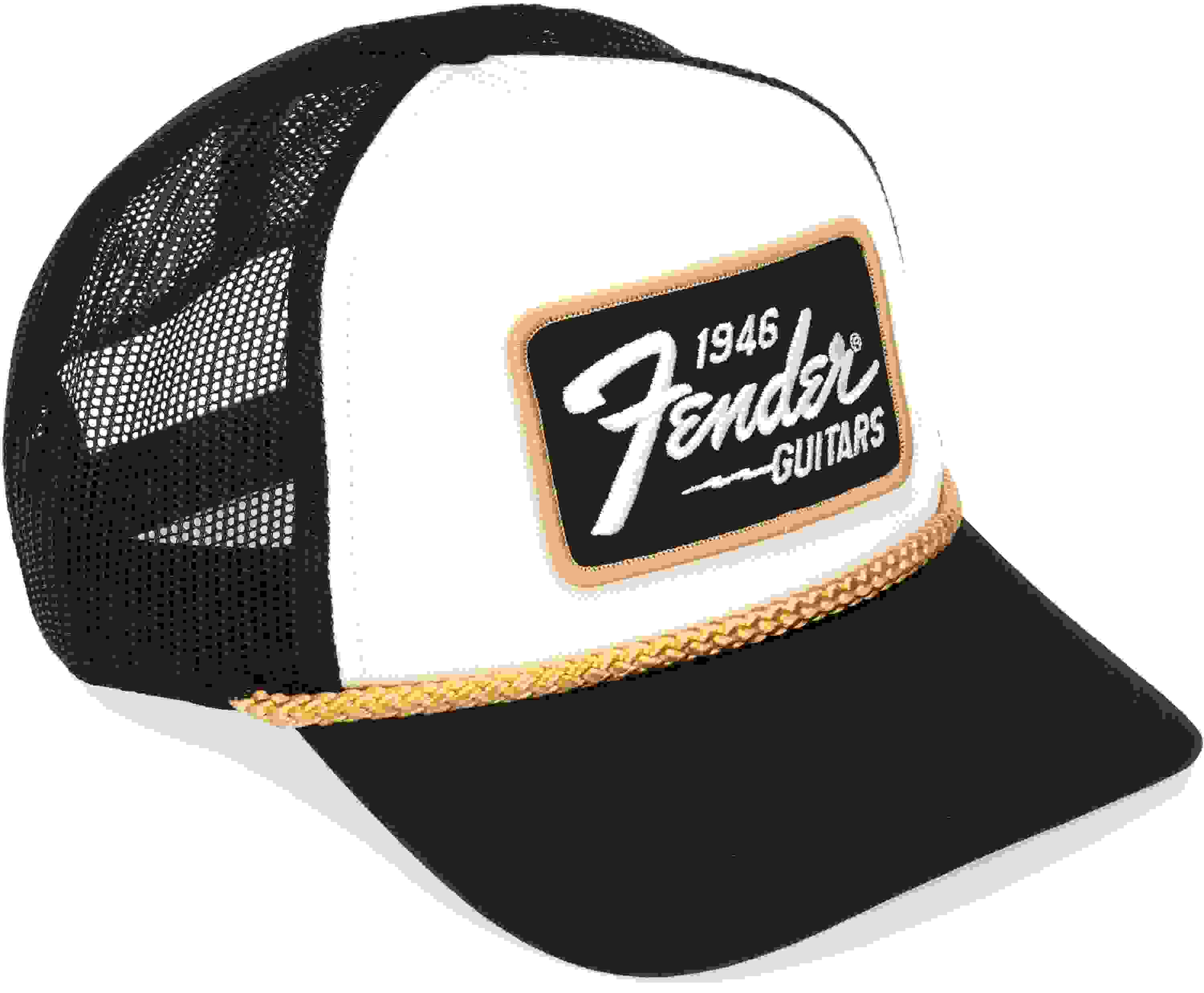 Fender 1946 Gold Braid Hat - Cream/Black | Sweetwater