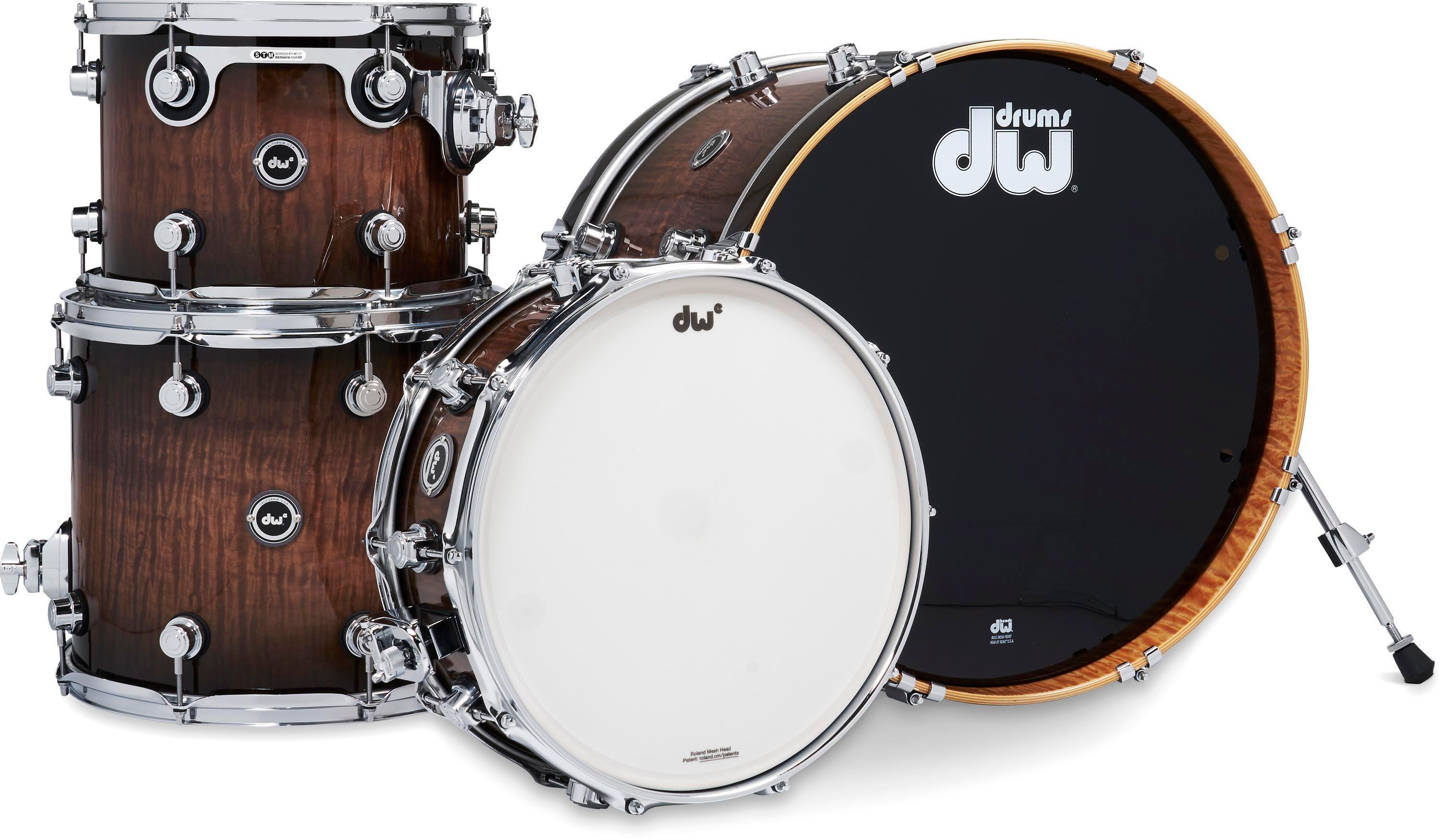 DW DWe 4-piece Shell Pack - Curly Maple Burst | Sweetwater