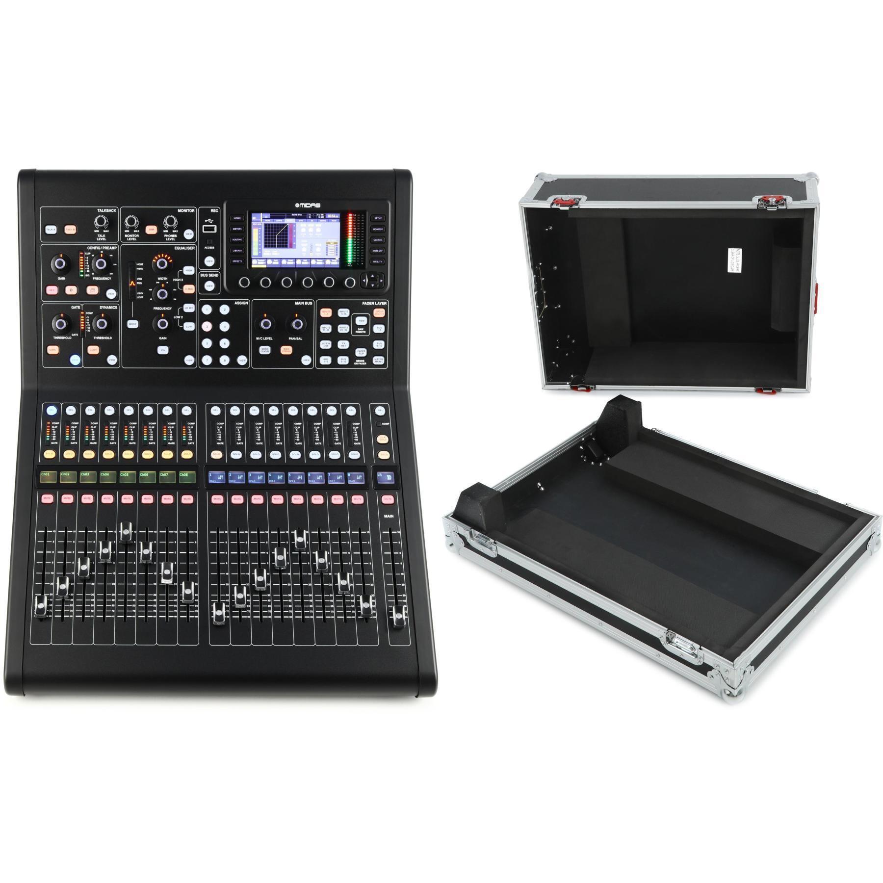 Midas M32R LIVE 40-channel Digital Mixer with ATA Wood Case | Sweetwater