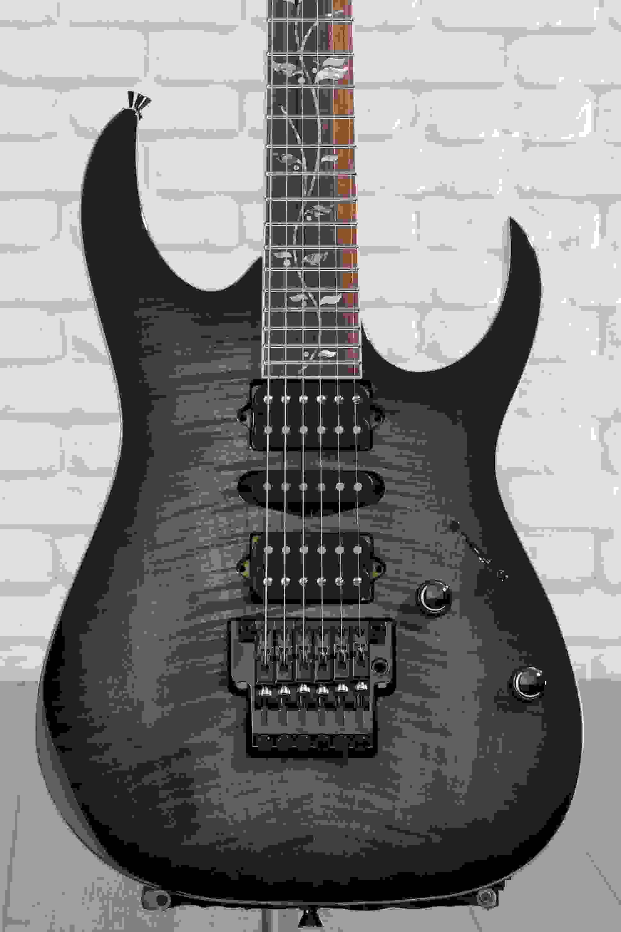 Ibanez J Custom RG8570 Electric Guitar - Black Rutile | Sweetwater