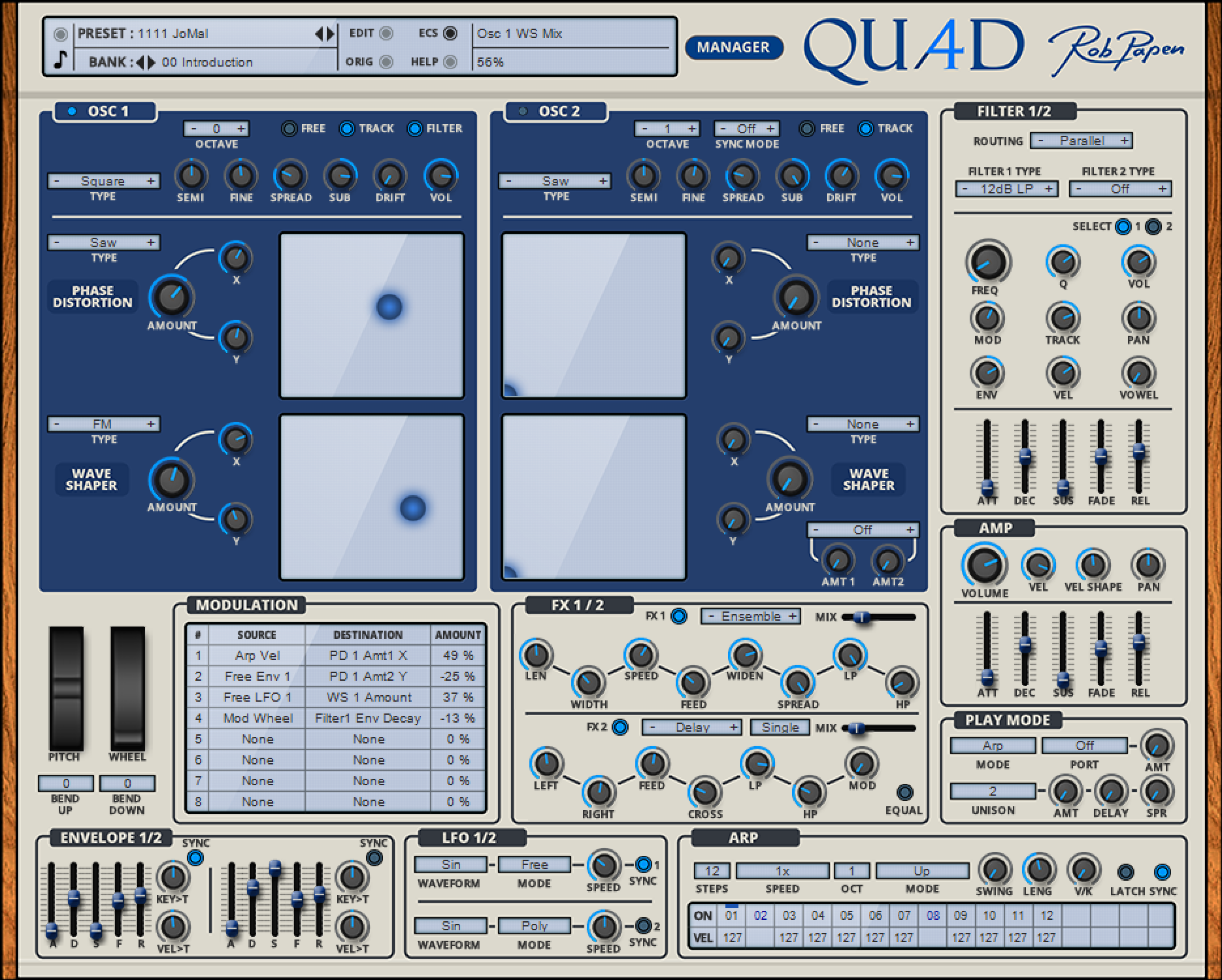 Rob Papen Quad Software Synthesizer | Sweetwater