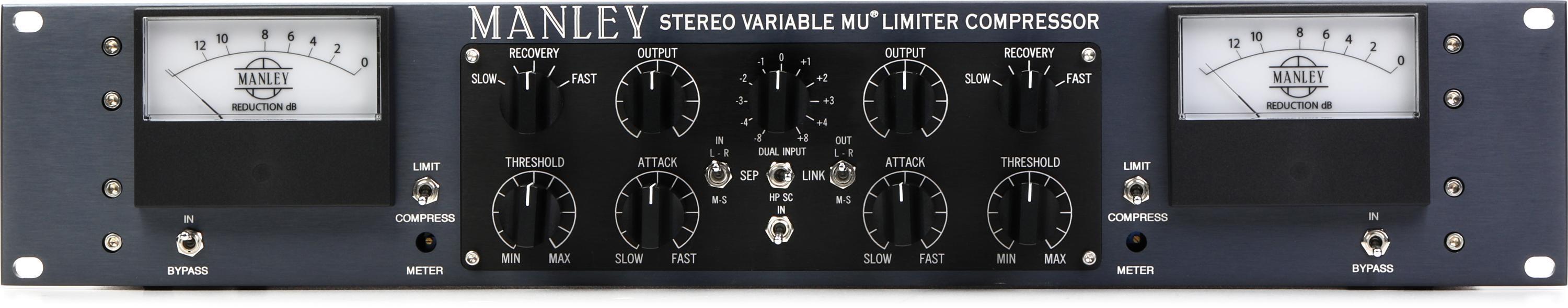 Manley Variable Mu Stereo Compressor Limiter with Mid/Side and T-Bar ...