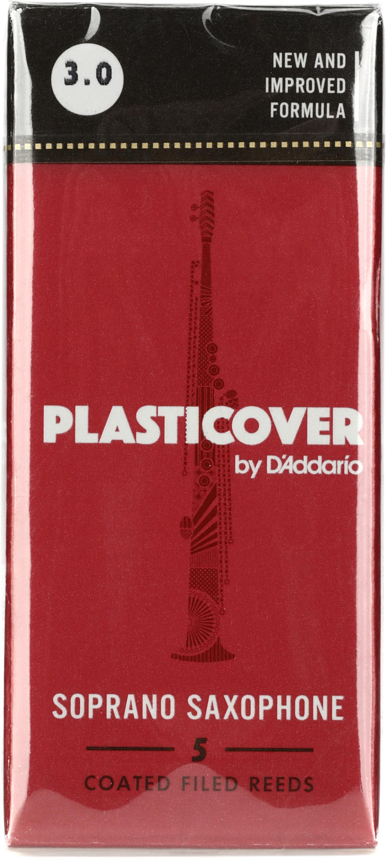 D'Addario Plasticover Soprano Saxophone Reeds - 3.0 (5-pack) | Sweetwater