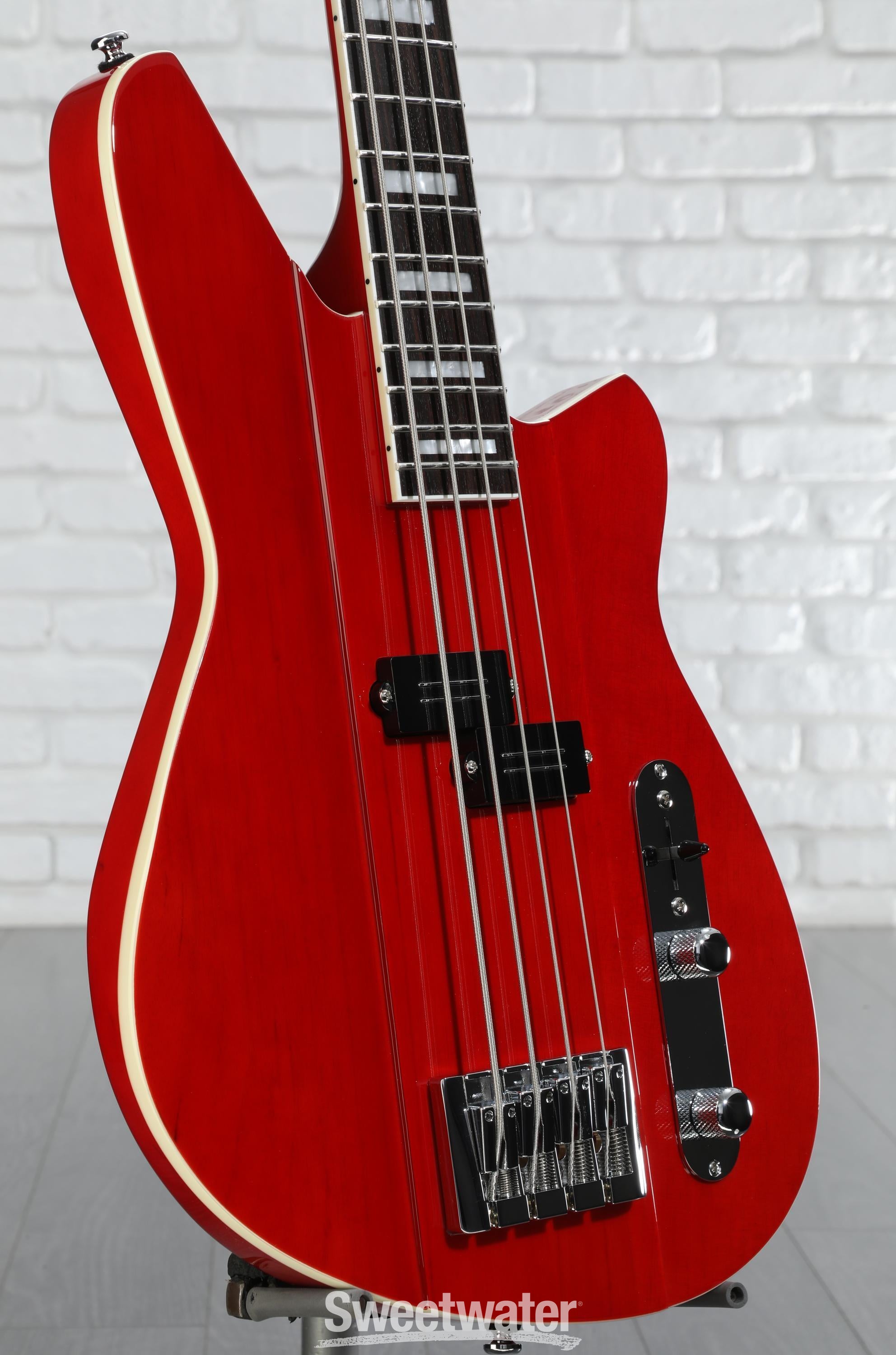 Reverend Sentinel Short-scale Electric Bass Guitar - Transparent Cherry ...