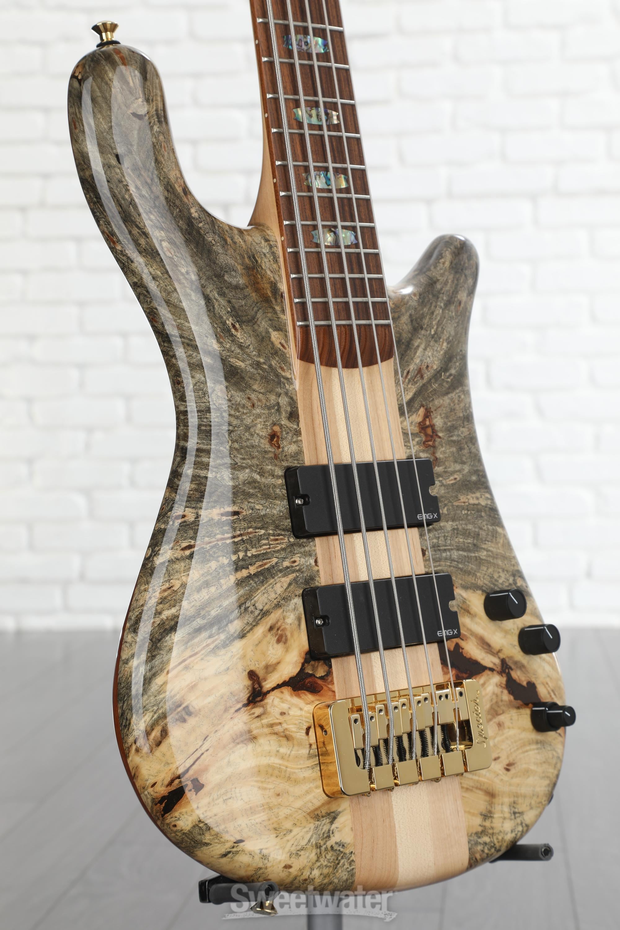 Spector USA NS-5XL Buckeye Burl Bass Guitar - Natural Gloss | Sweetwater