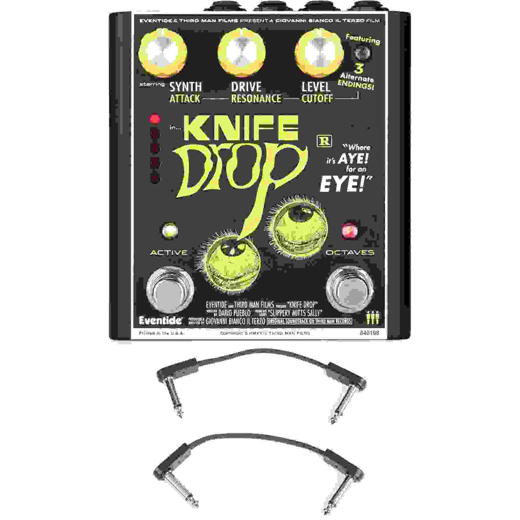 Eventide Knife Drop Suboctave Fuzz Synth Pedal with EBS Patch Cables ...