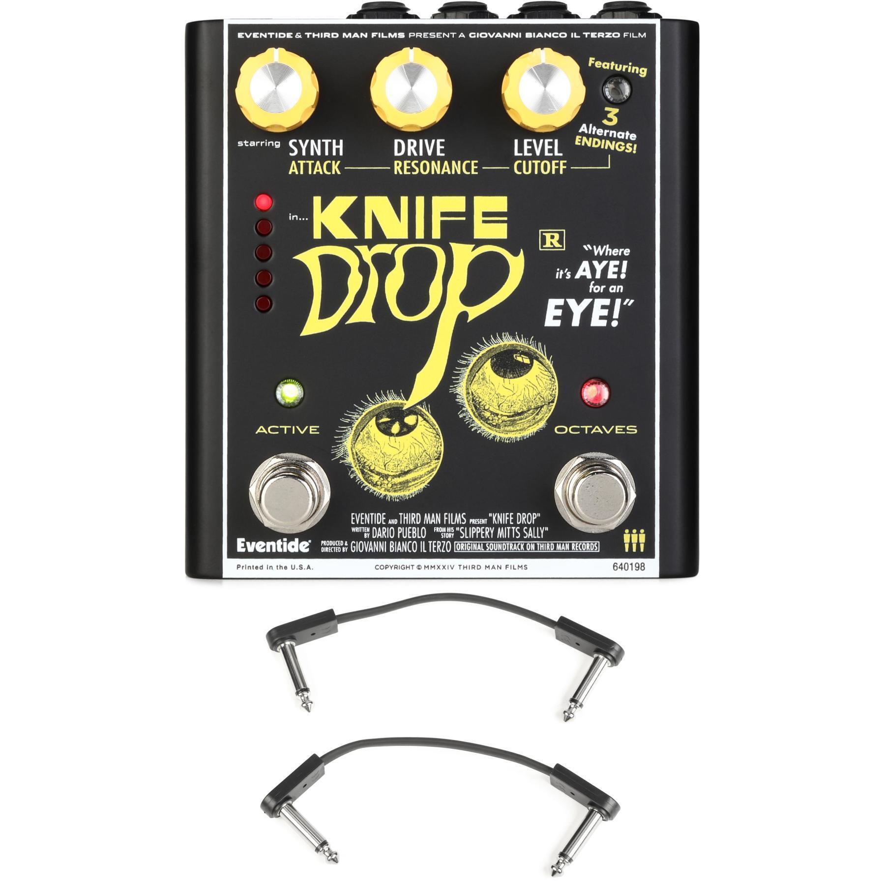 Eventide Knife Drop Suboctave Fuzz Synth Pedal with EBS Patch Cables ...