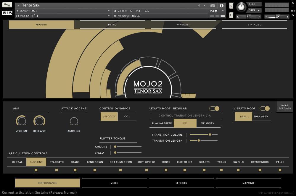Vir2 MOJO 2 Tenor Saxophone Virtual Instrument Software | Sweetwater